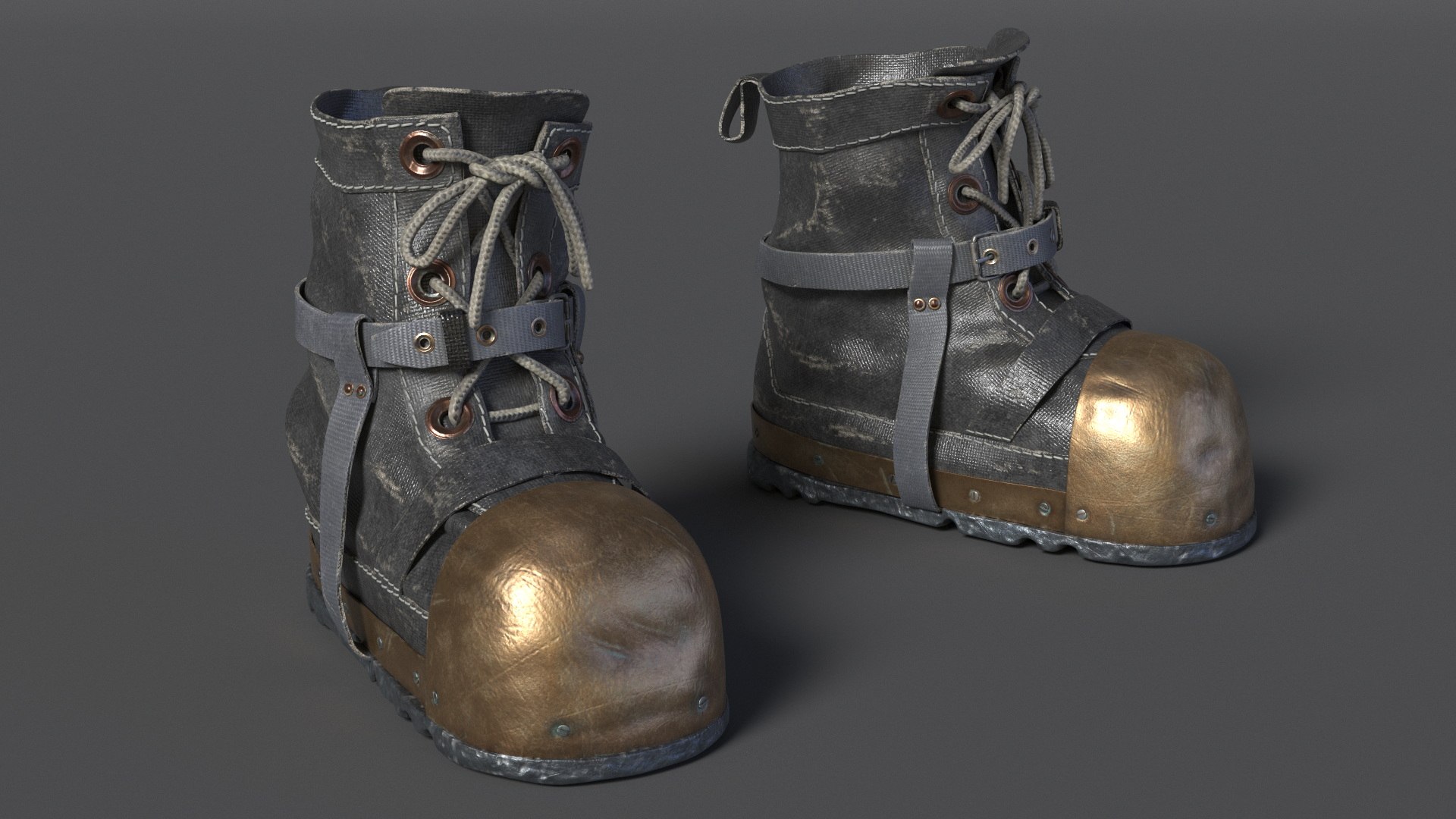 Old Vintage Diving Boots 3D - TurboSquid 2314101