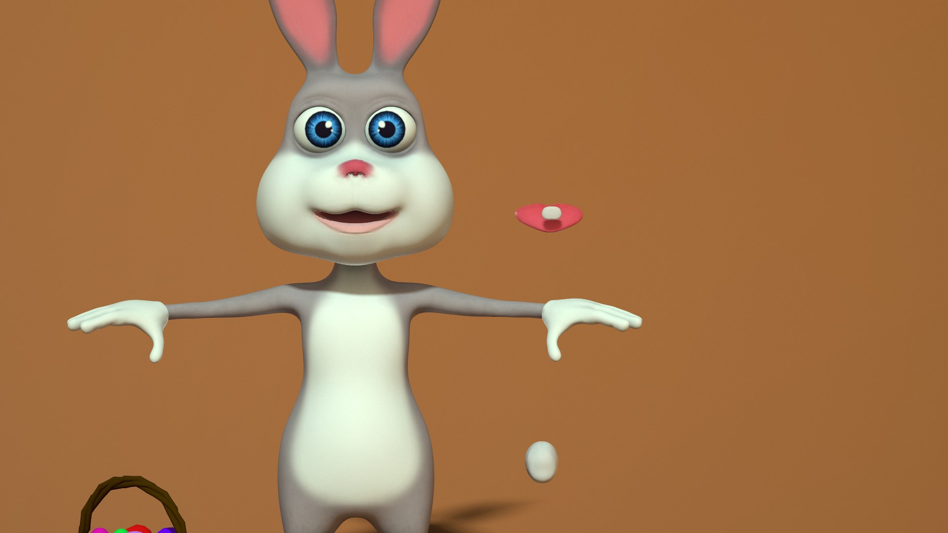 Bunny Cartoon 3D Model - TurboSquid 1382572