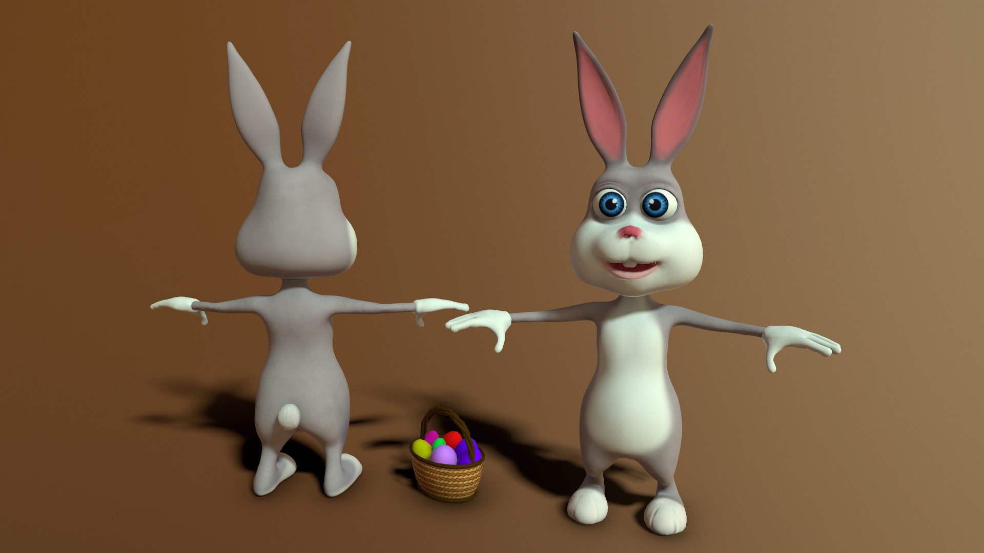 Bunny Cartoon 3D Model - TurboSquid 1382572