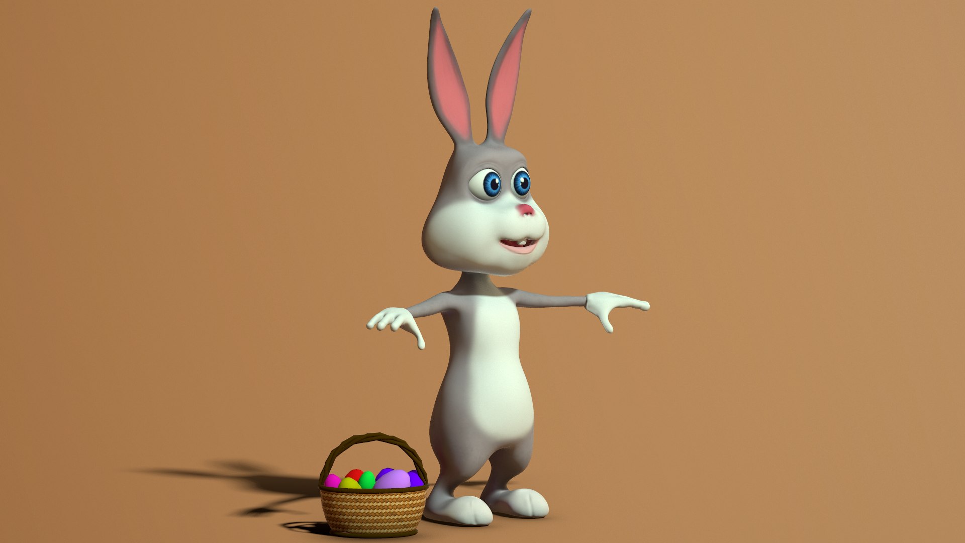 Bunny Cartoon 3D Model - TurboSquid 1382572