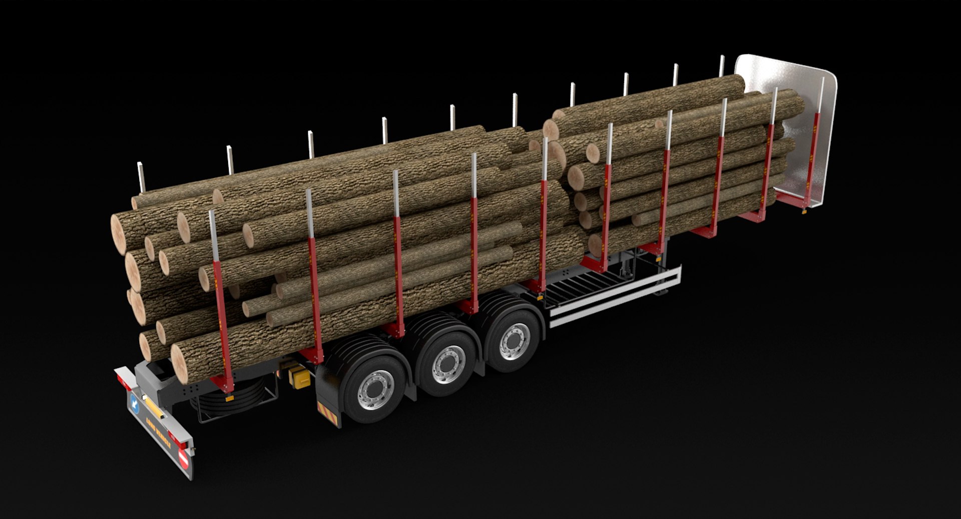 3D Timber Trailer - TurboSquid 1243953