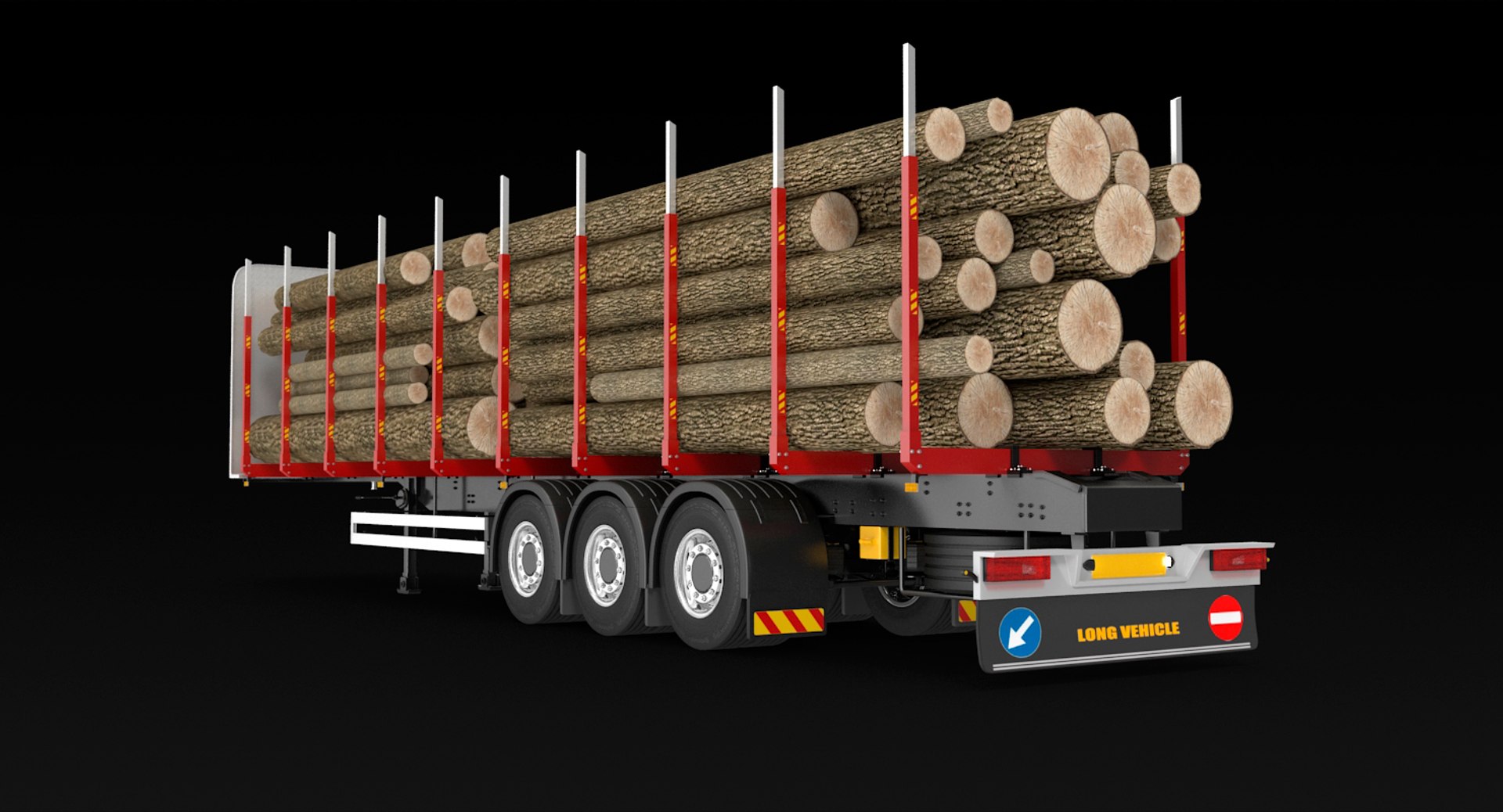 3D Timber Trailer - TurboSquid 1243953