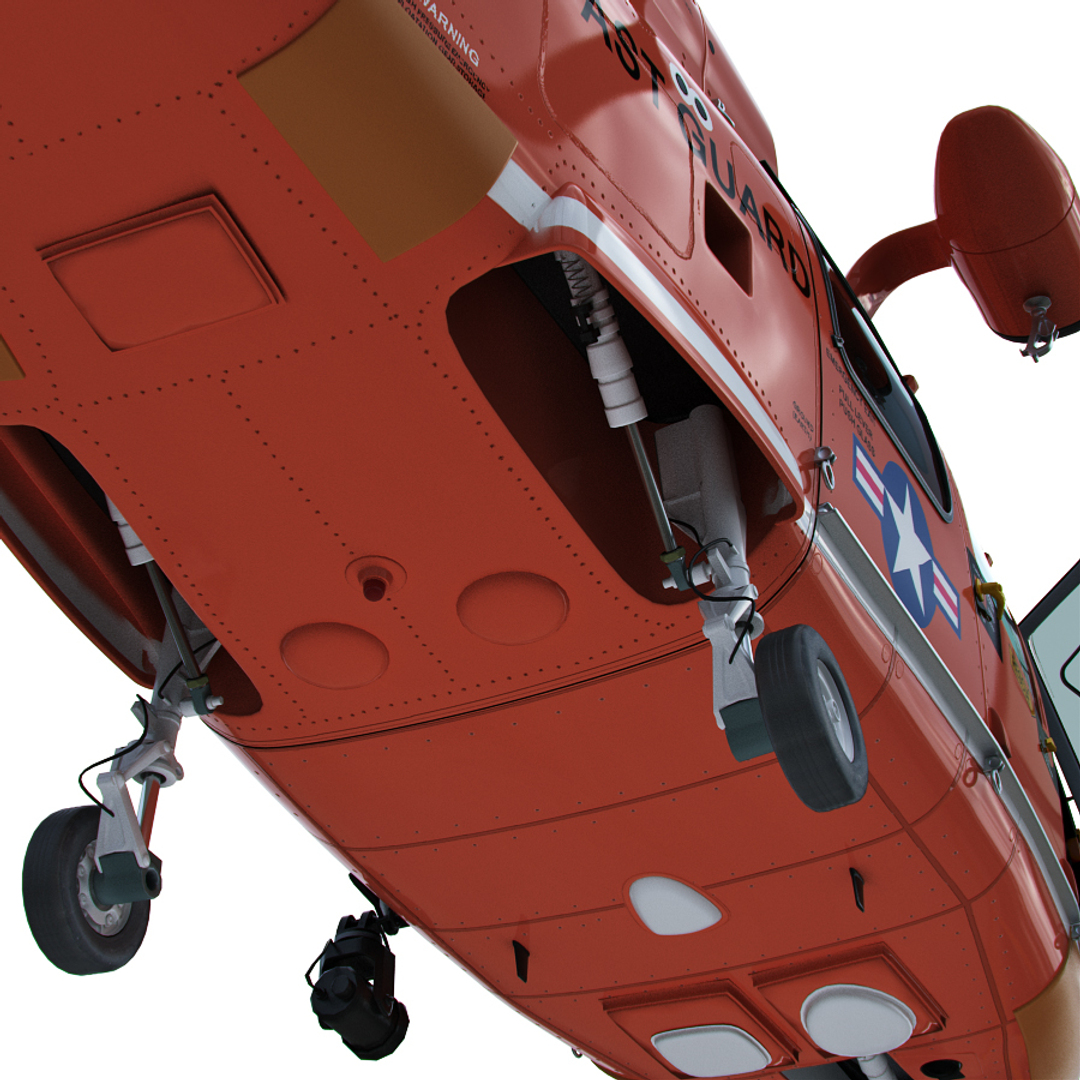 3d uscg mh-65 dolphin helicopter model