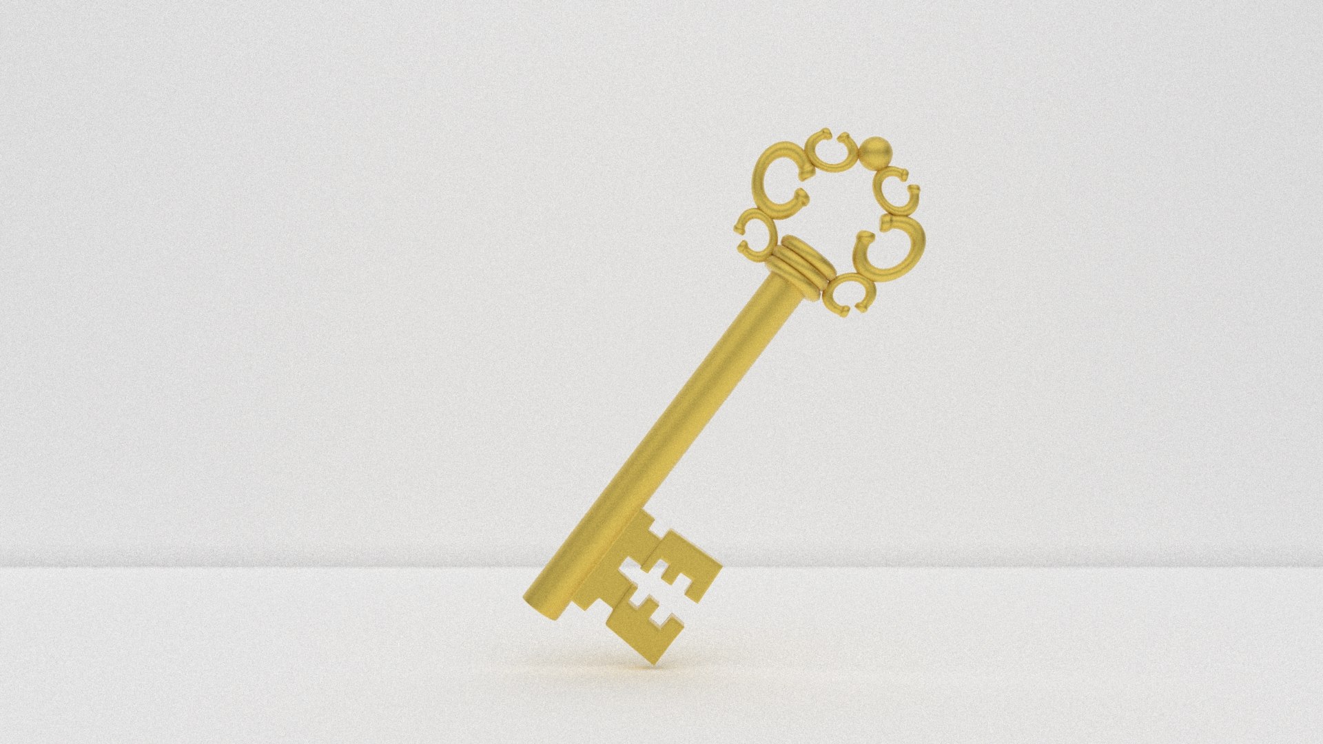 Medieval Gold Key 3D - TurboSquid 1365447