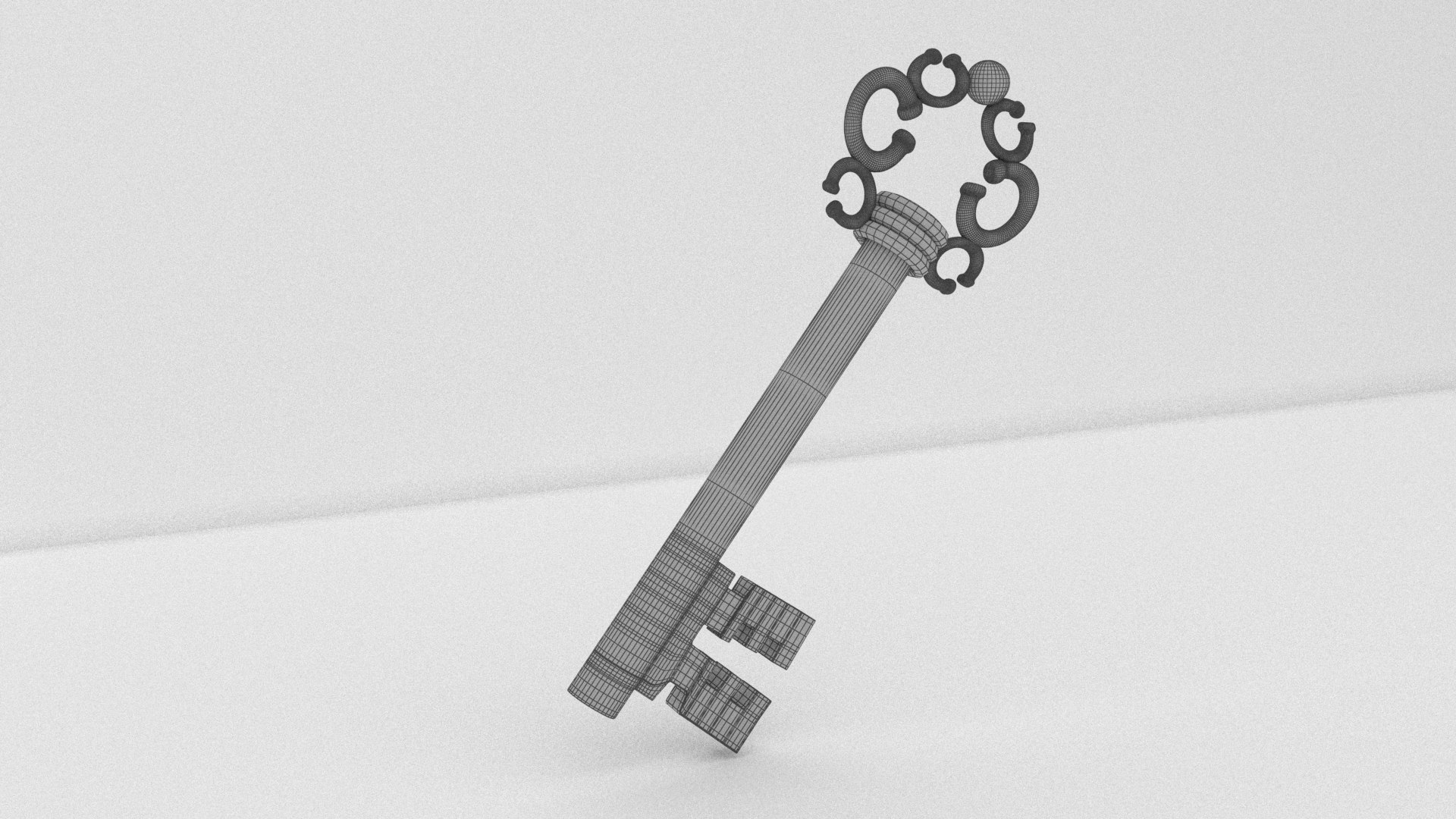 Medieval Gold Key 3D - TurboSquid 1365447