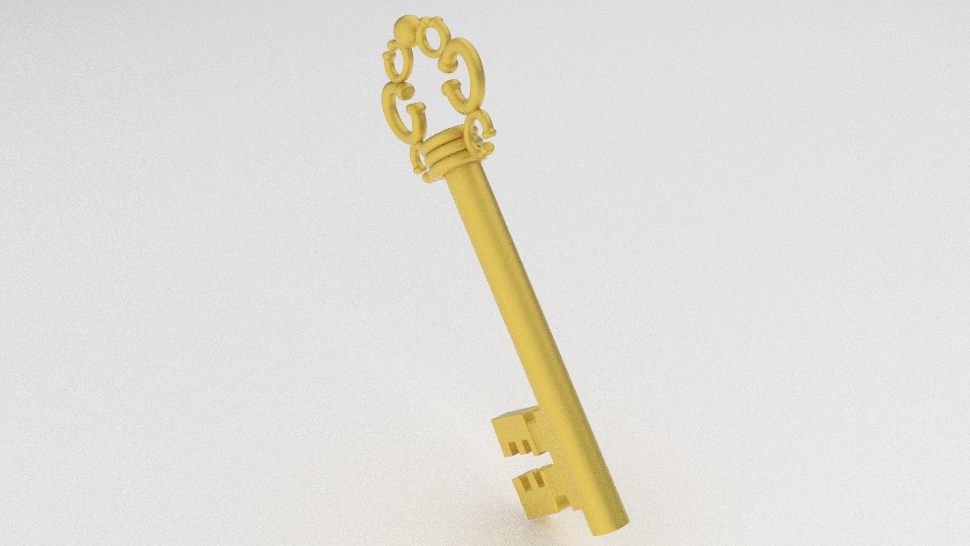 Medieval Gold Key 3D - TurboSquid 1365447