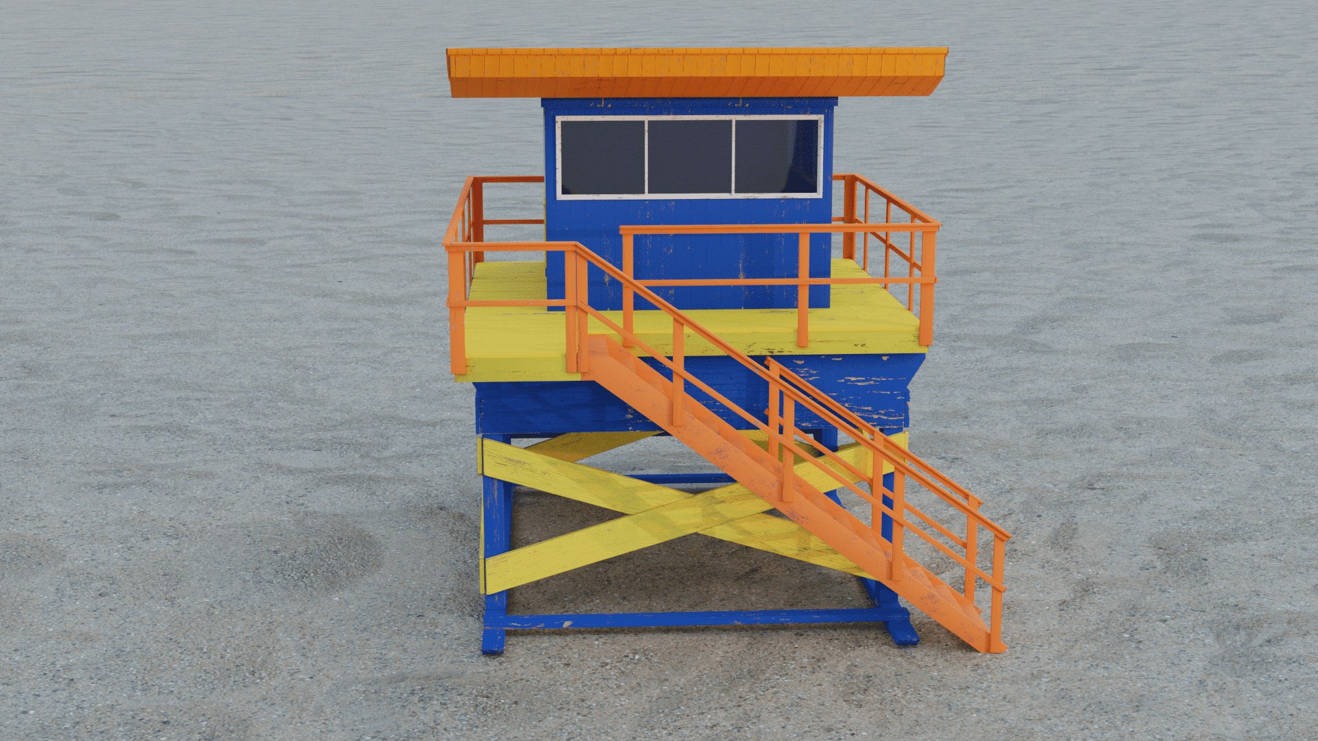 3D Lifeguard Tower - TurboSquid 1993009