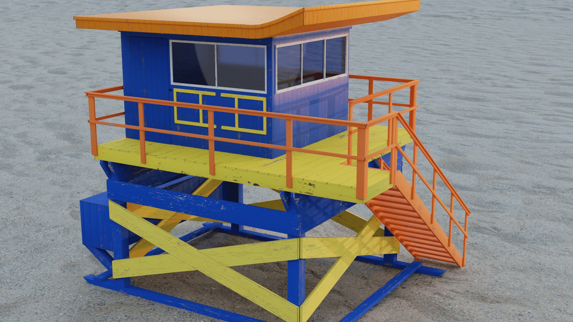3D Lifeguard Tower - TurboSquid 1993009