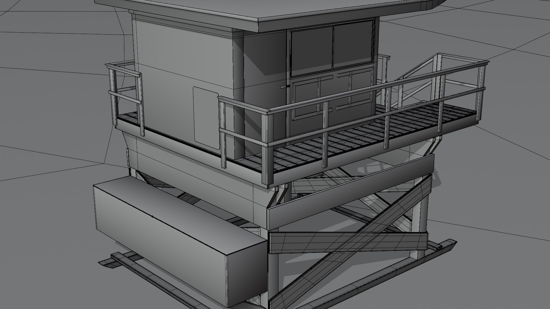 3D Lifeguard Tower - TurboSquid 1993009