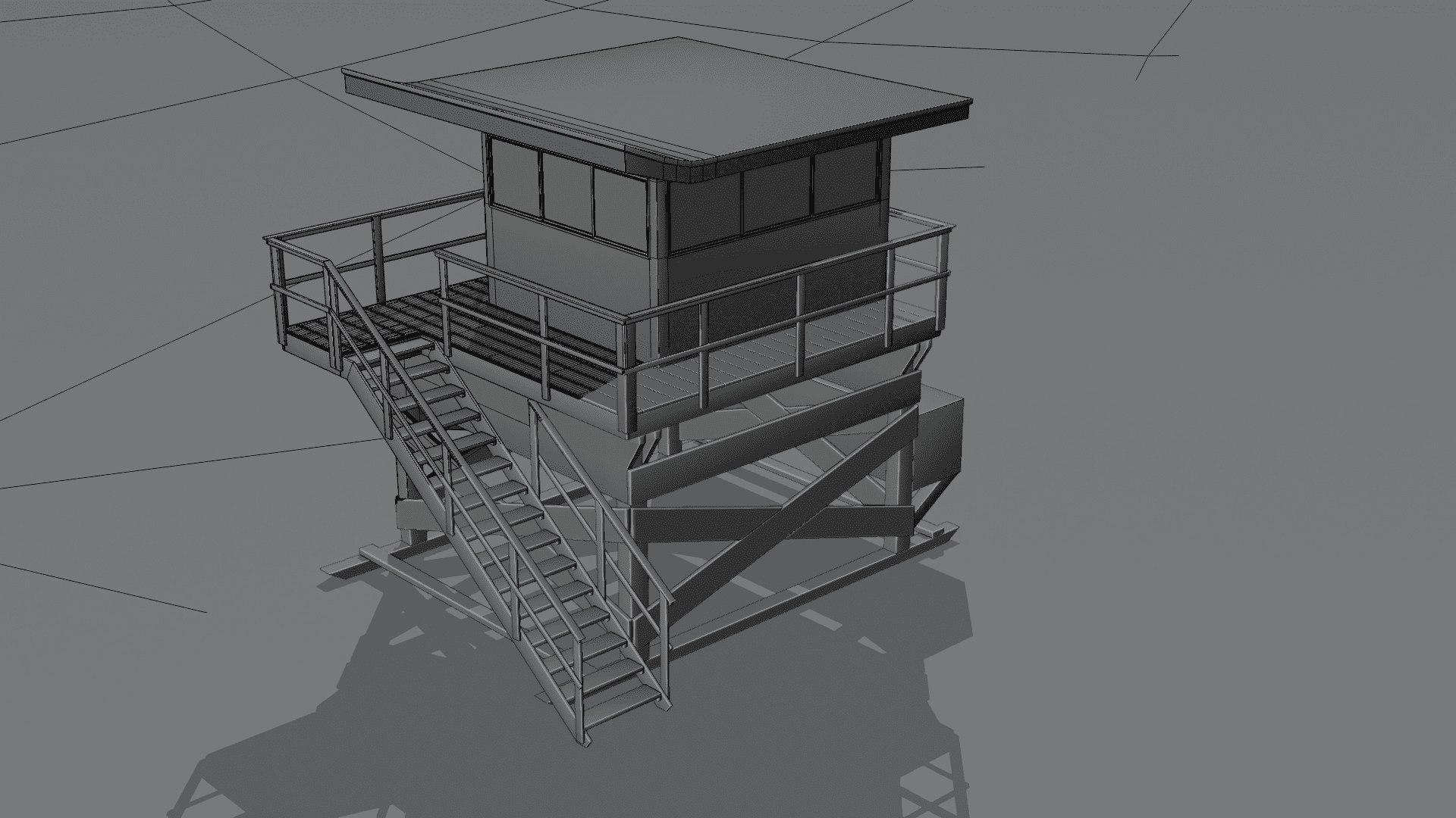 3D Lifeguard Tower - TurboSquid 1993009