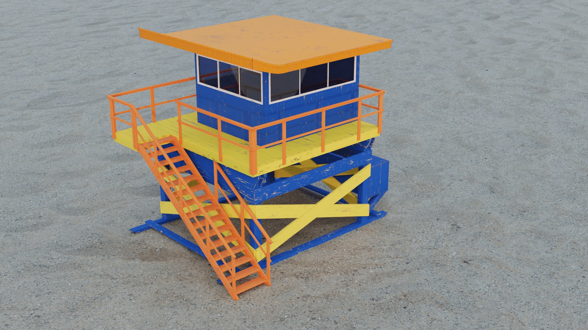 3D Lifeguard Tower - TurboSquid 1993009