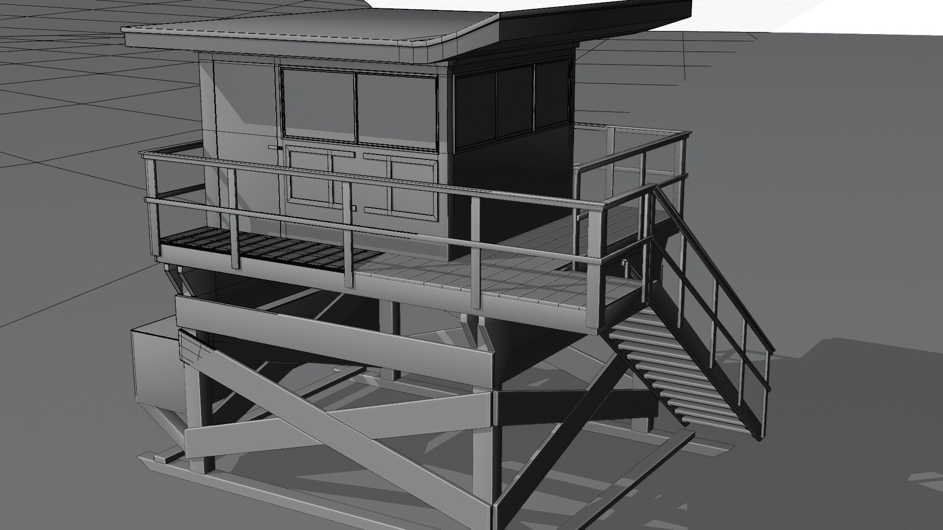 3D Lifeguard Tower - TurboSquid 1993009