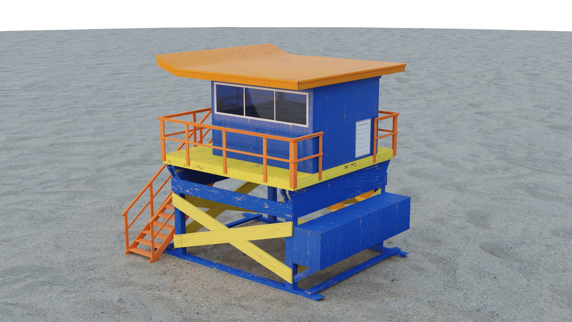 3D Lifeguard Tower - TurboSquid 1993009