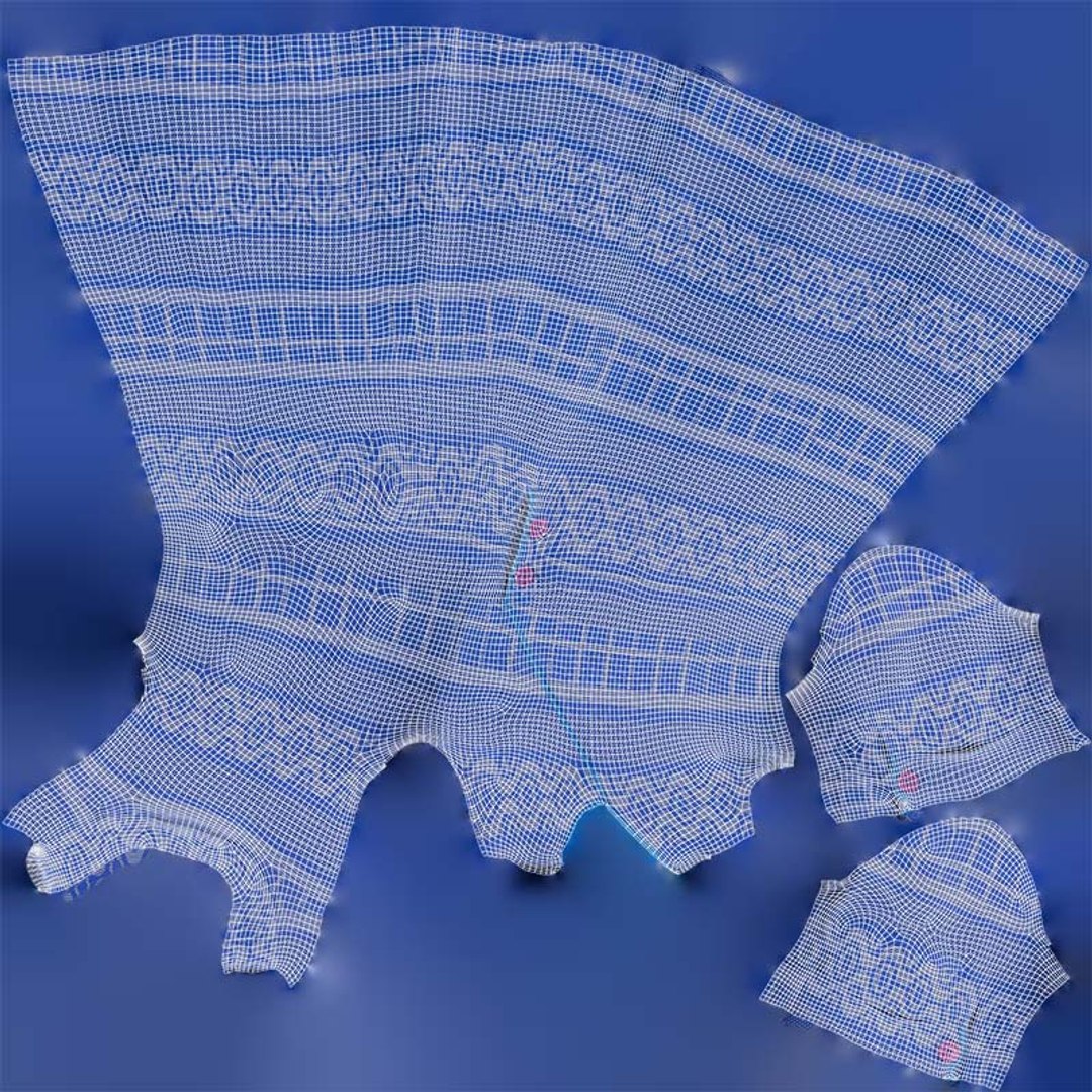 Blue Knit Pattern Dress Remastered 3D Model - TurboSquid 2360867