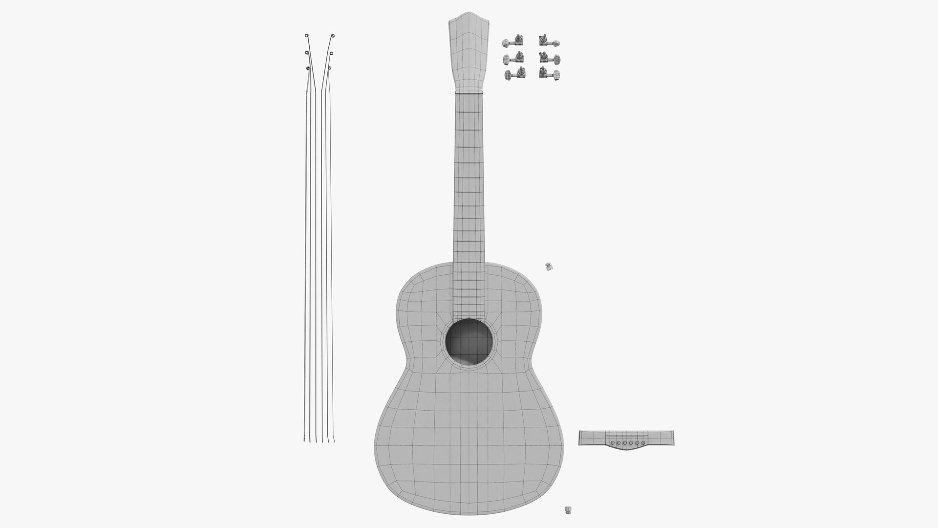 3D Acoustic Guitar model - TurboSquid 2001028