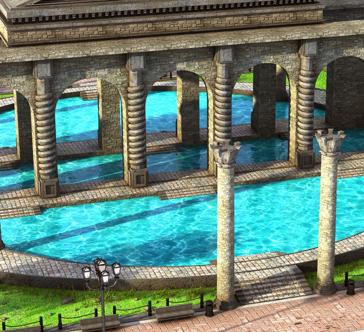 3D Model Square Pool Swimming - TurboSquid 1155108