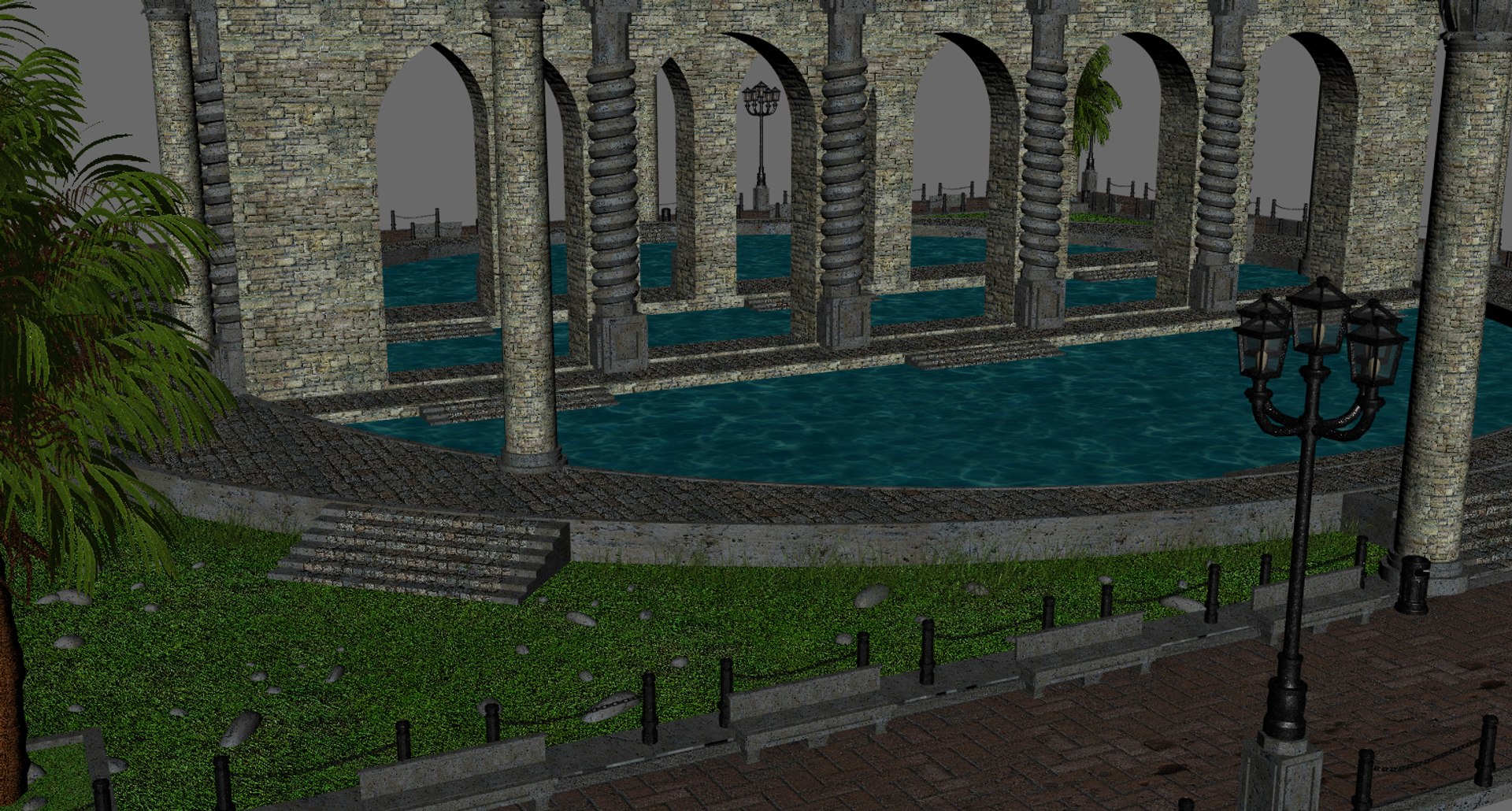 3D Model Square Pool Swimming - TurboSquid 1155108