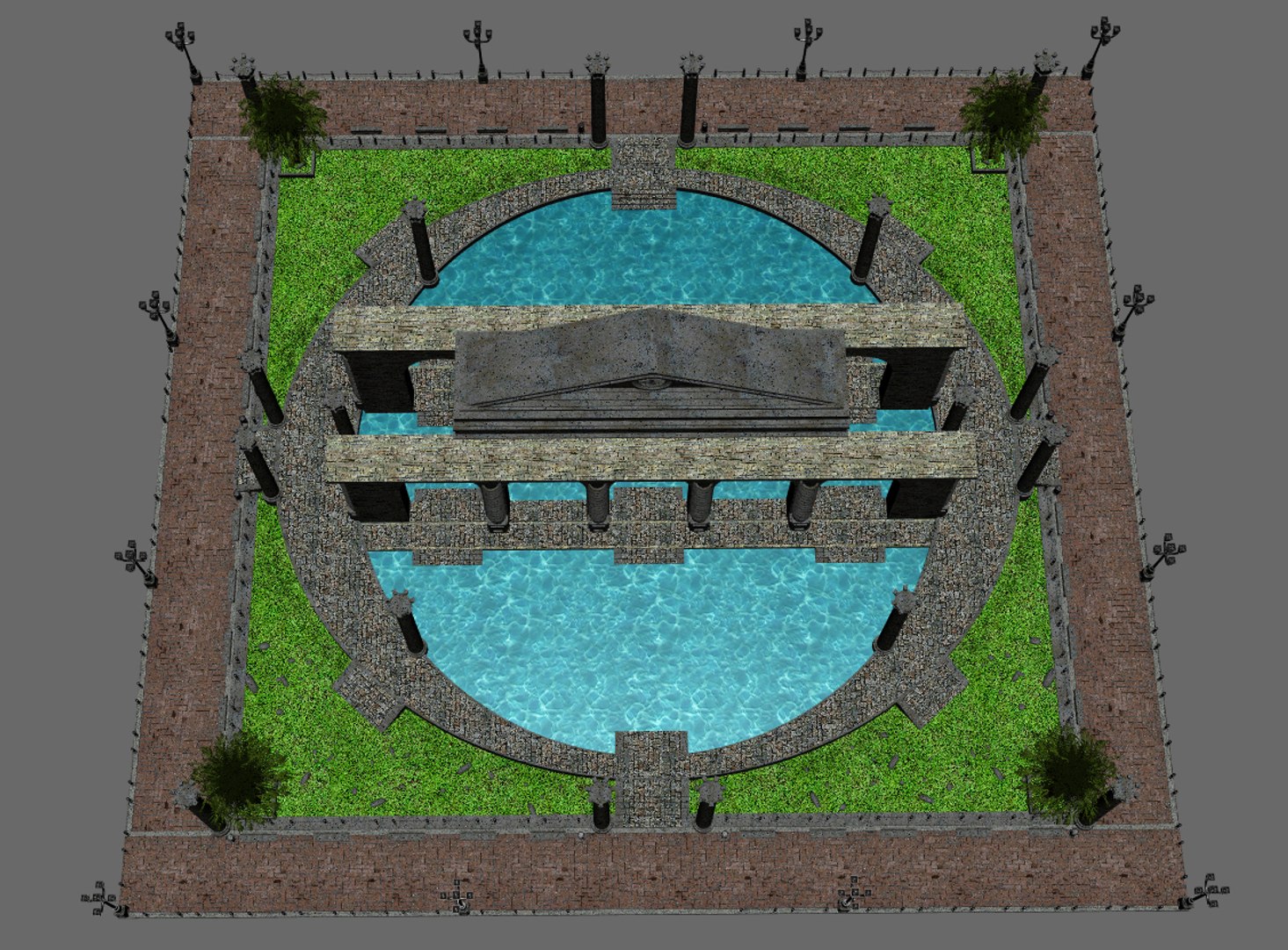 3D Model Square Pool Swimming - TurboSquid 1155108