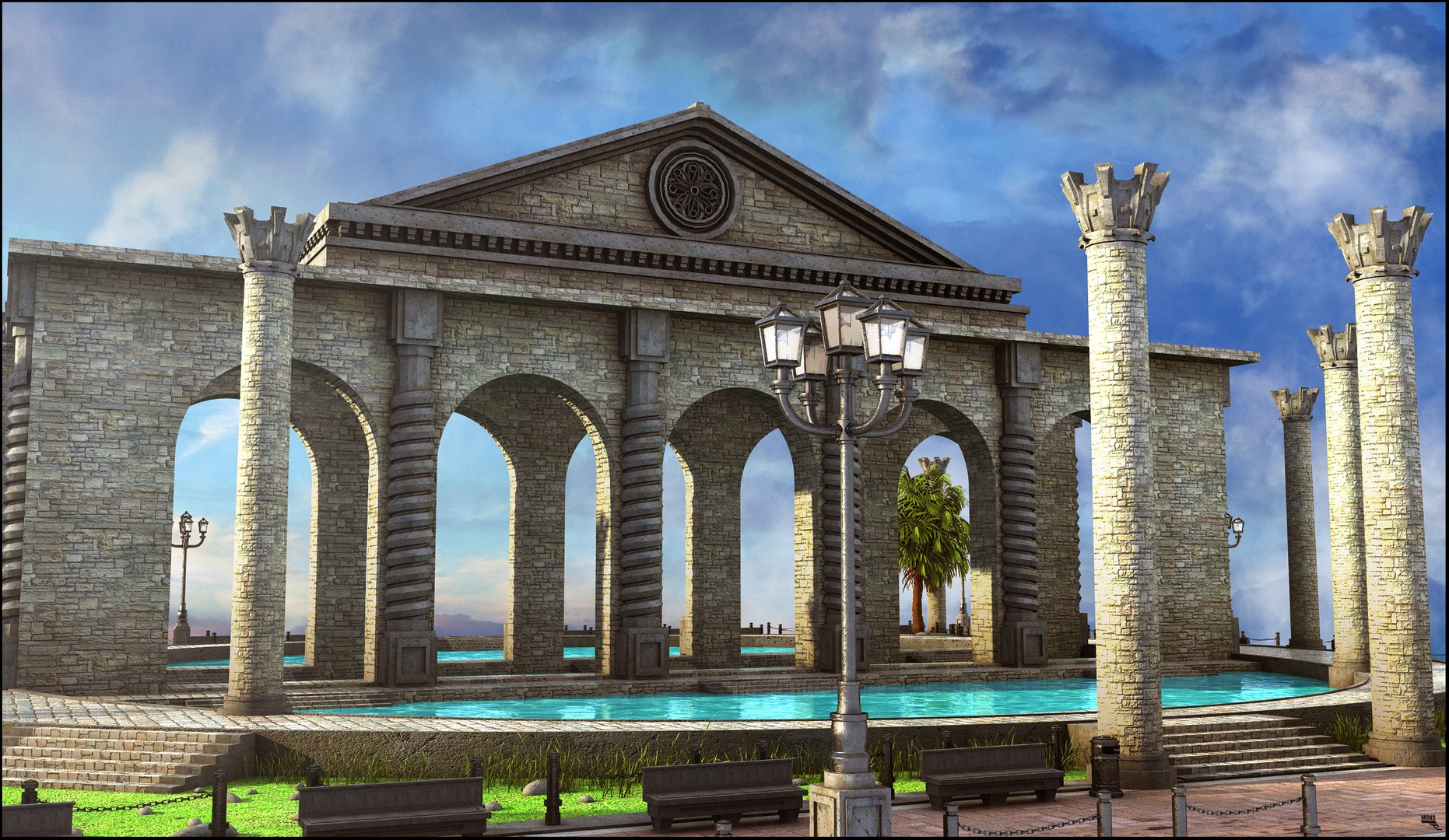 3D Model Square Pool Swimming - TurboSquid 1155108