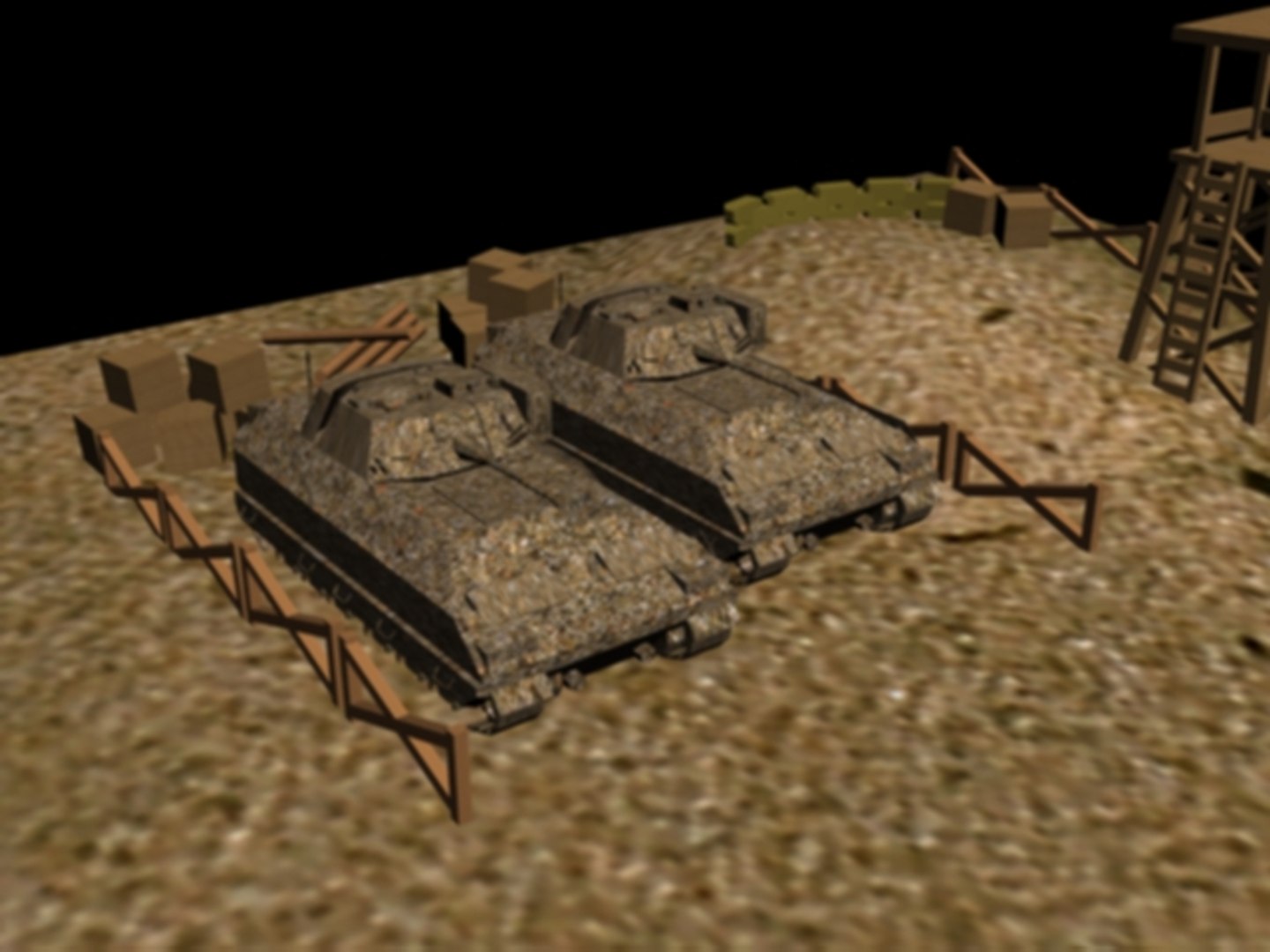 Free Military Base 3d Model