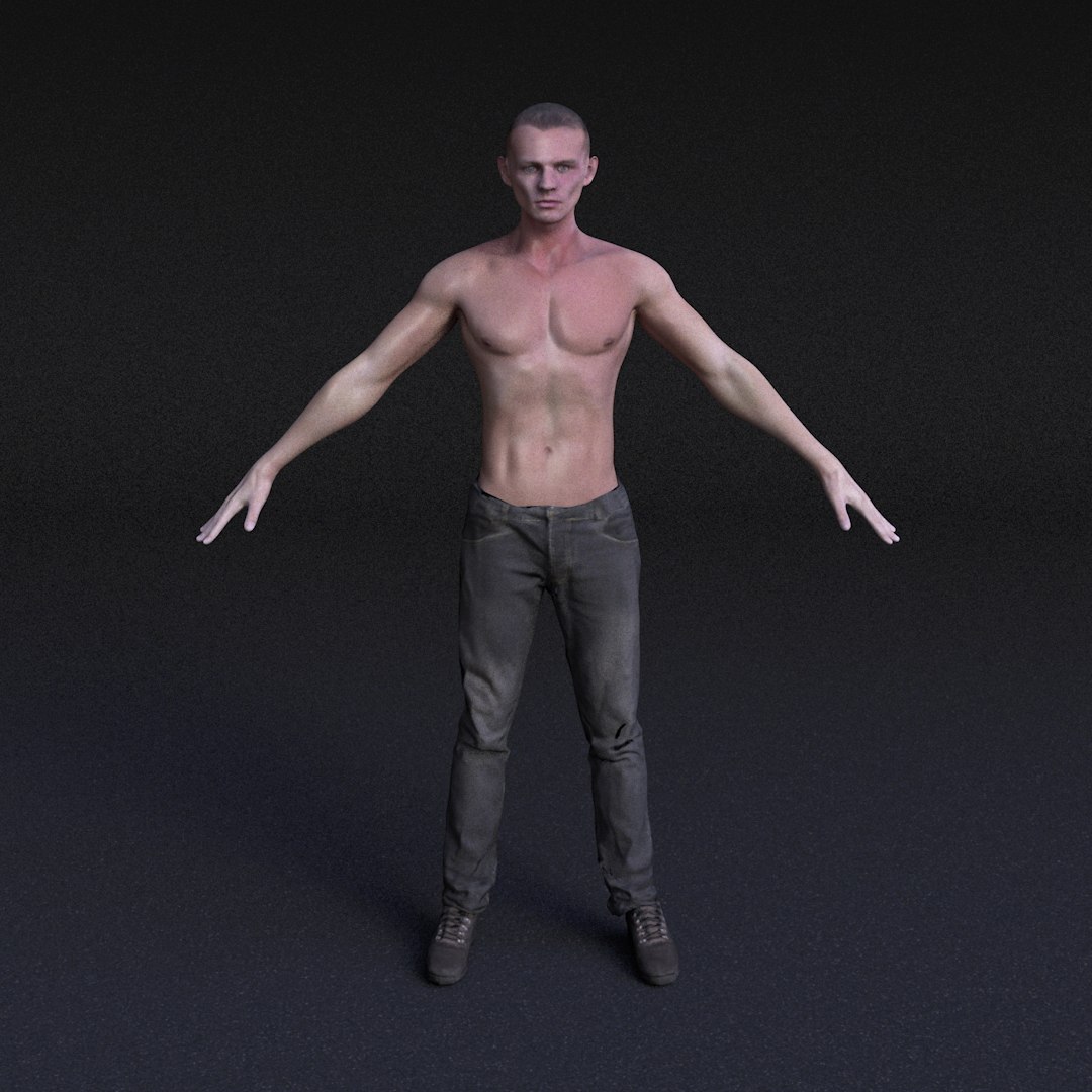 3d Model Character Male - Rigged