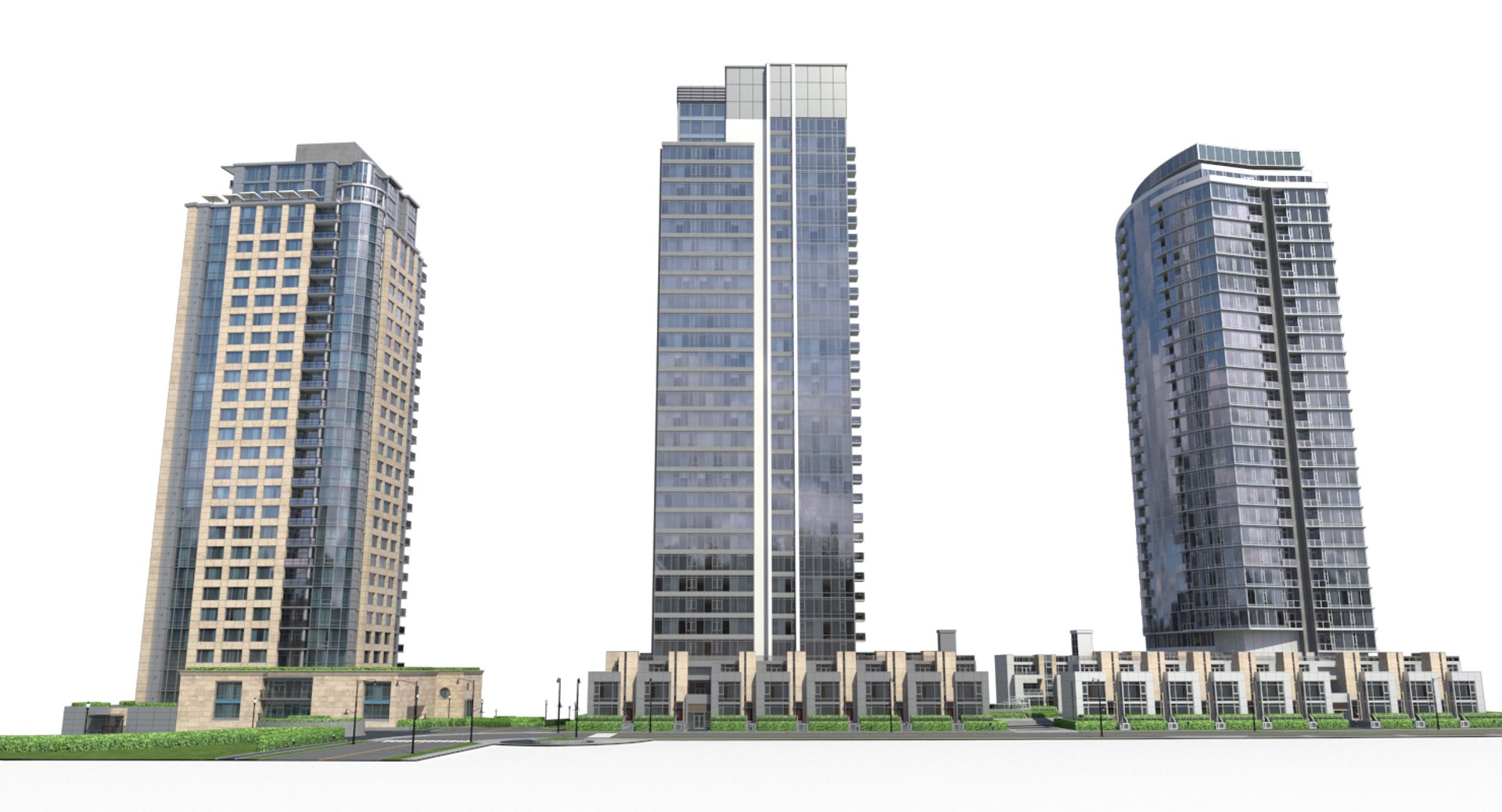 block buildings 3d model