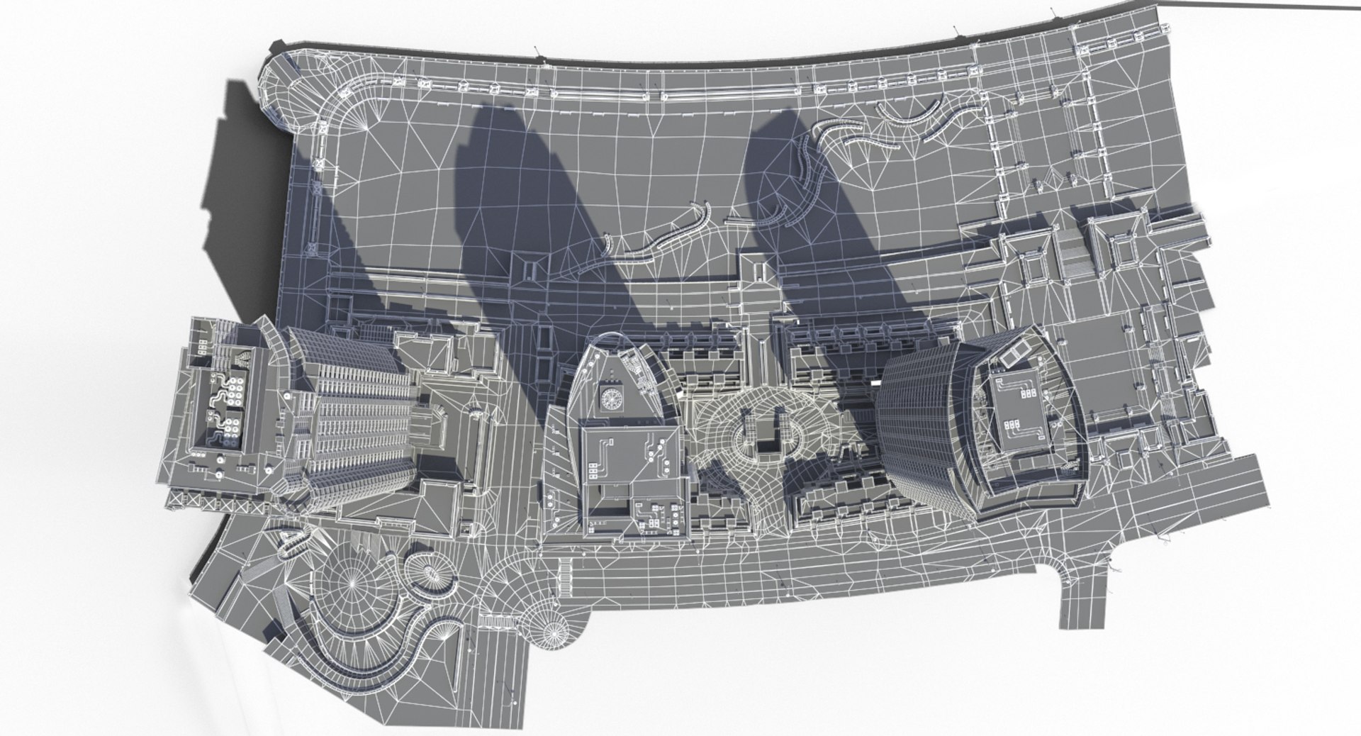 block buildings 3d model