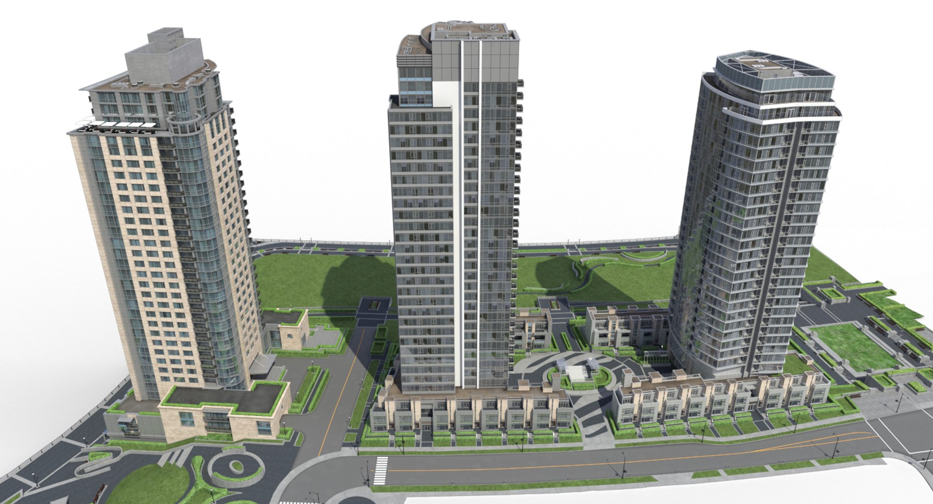 block buildings 3d model