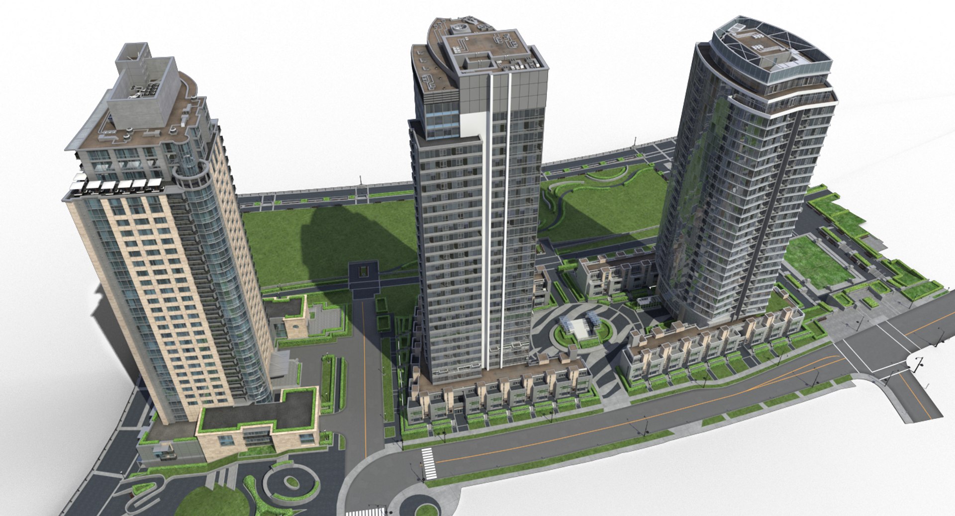 block buildings 3d model