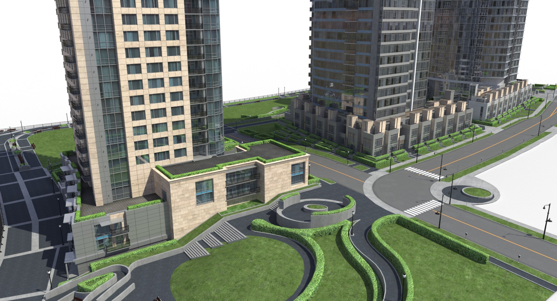 block buildings 3d model