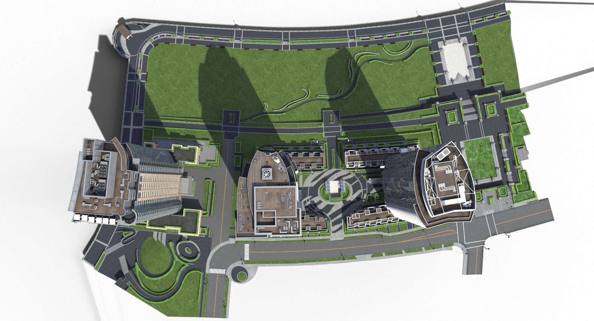 block buildings 3d model