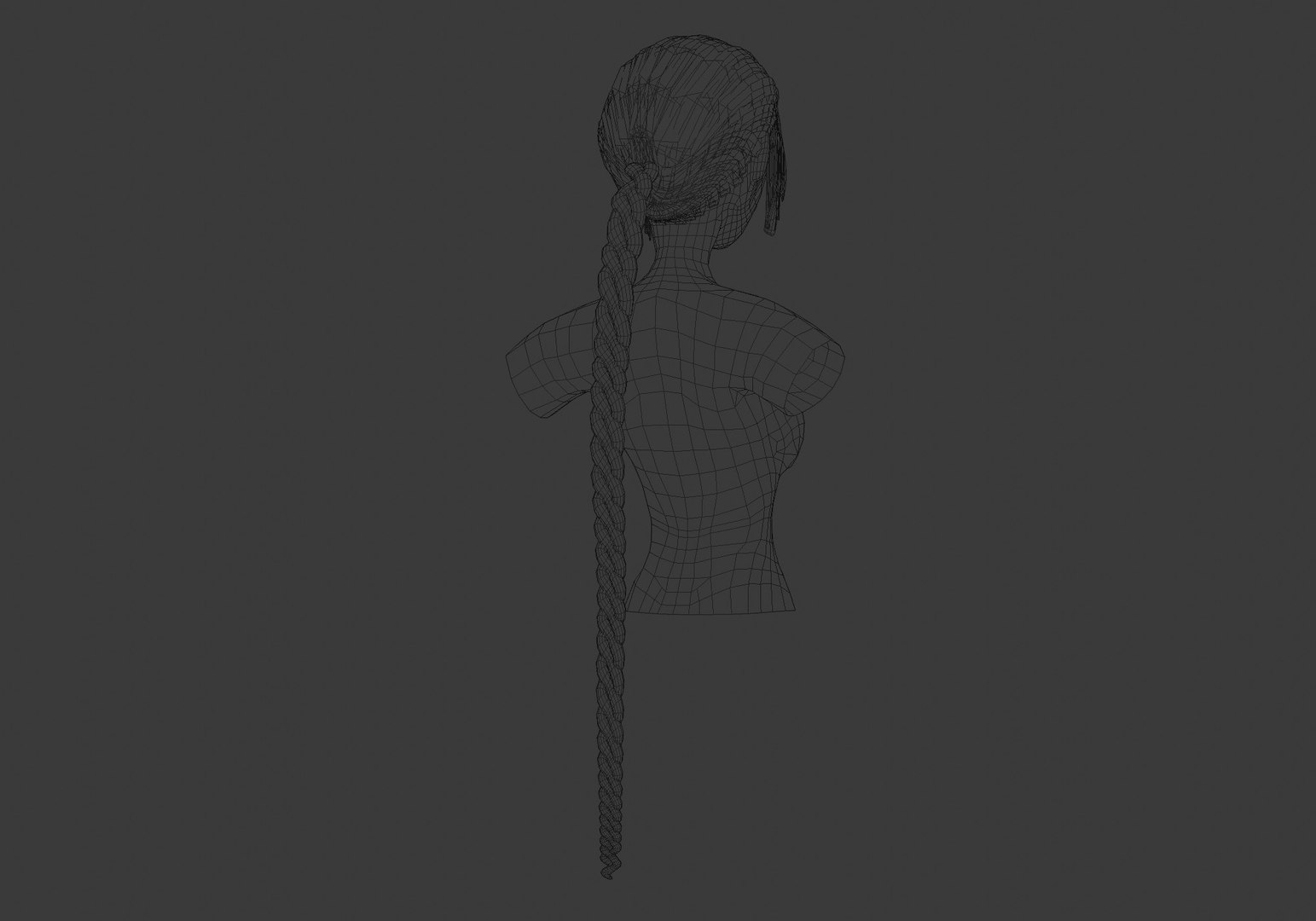 Long Braid Hairstyle 3D - TurboSquid 1944495