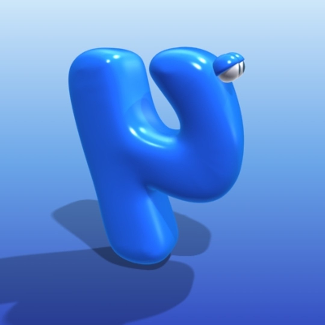 3d Cute Cartoon Number Model