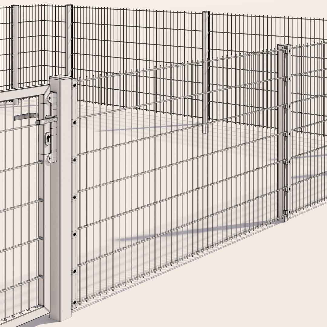 3D German Mesh Fence Model - TurboSquid 1983226