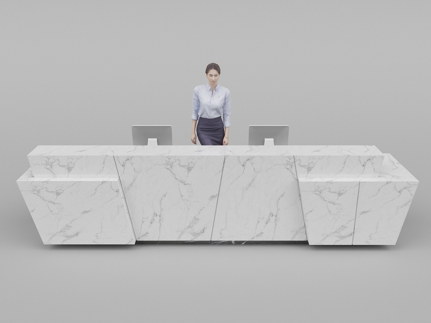 Reception Desk - 003 3D model - TurboSquid 1987959