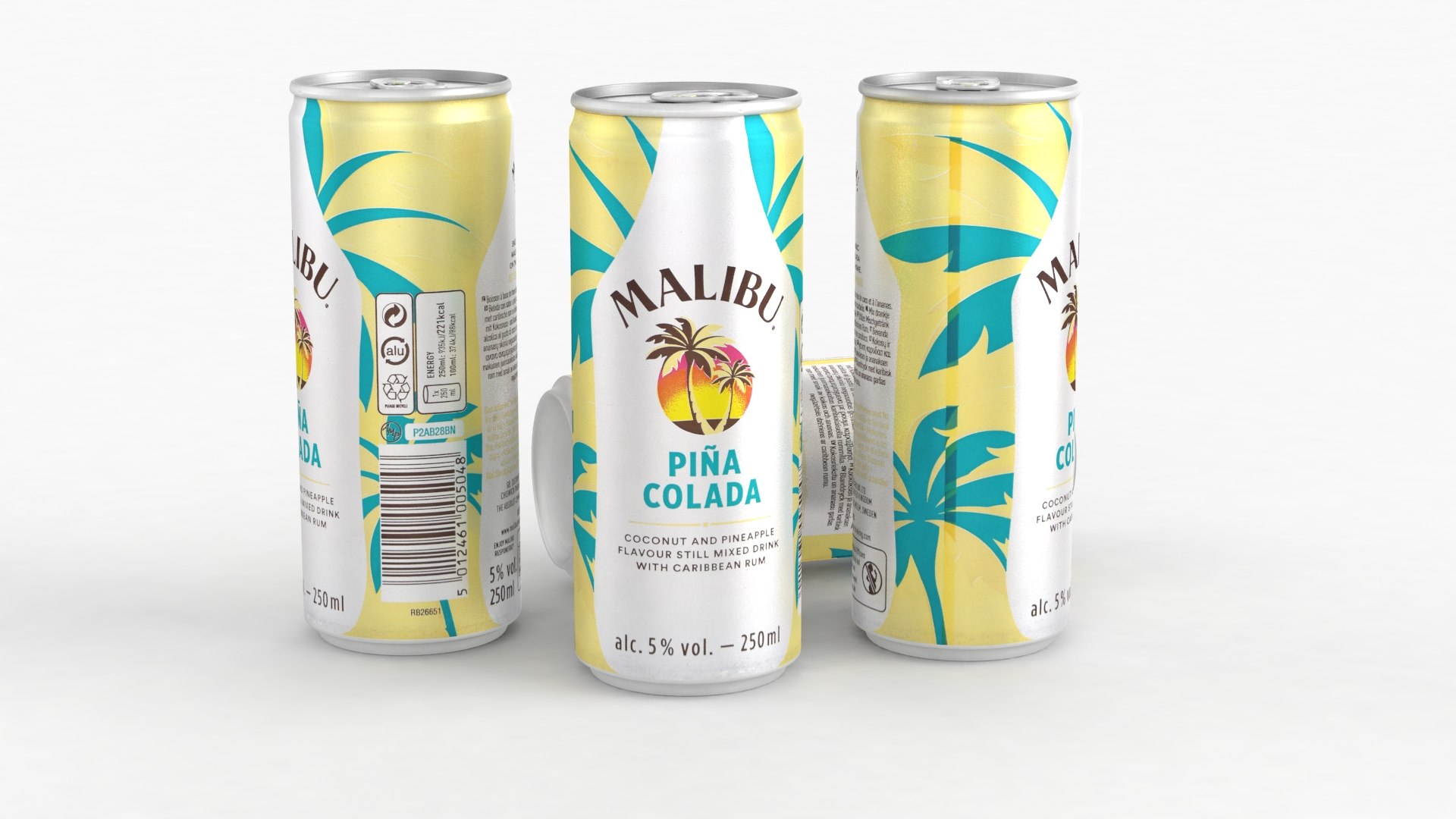 Alcohol Can Malibu Pina Colada 250ml 2022 3D - TurboSquid 1954304