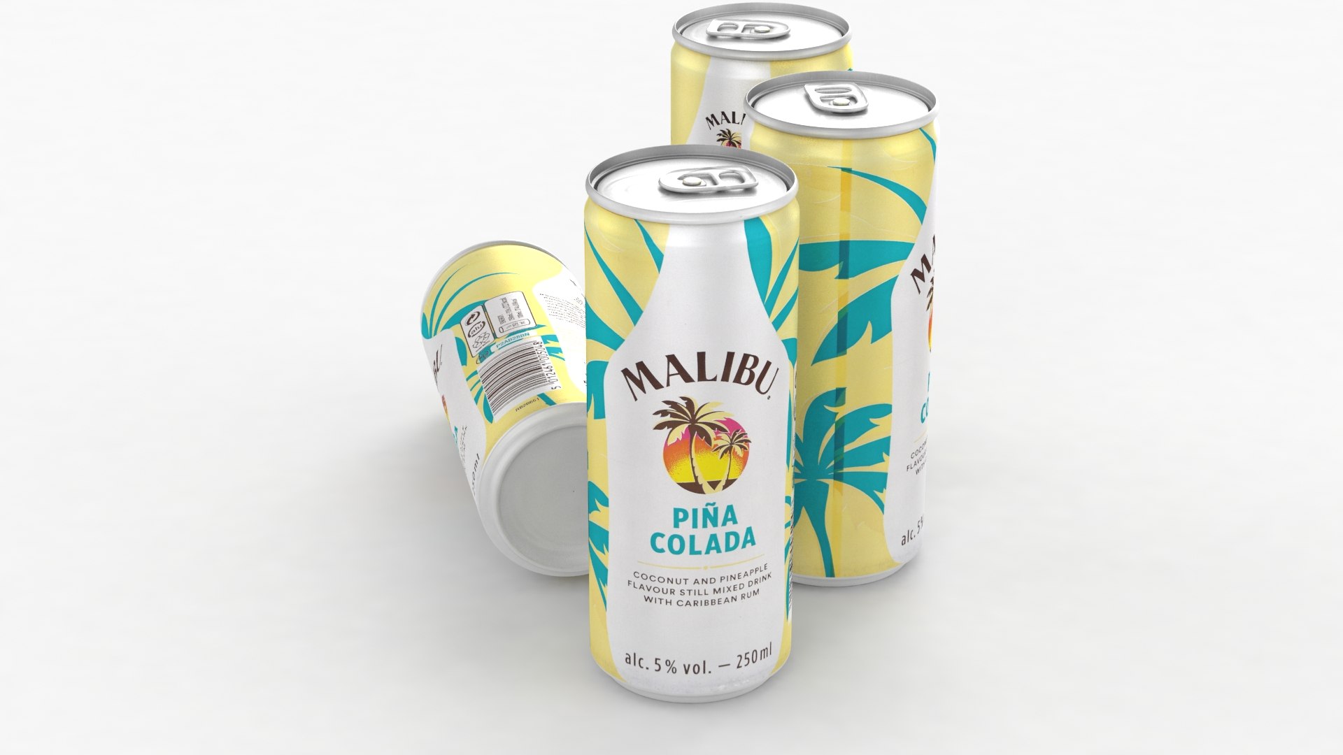 Alcohol Can Malibu Pina Colada 250ml 2022 3D - TurboSquid 1954304