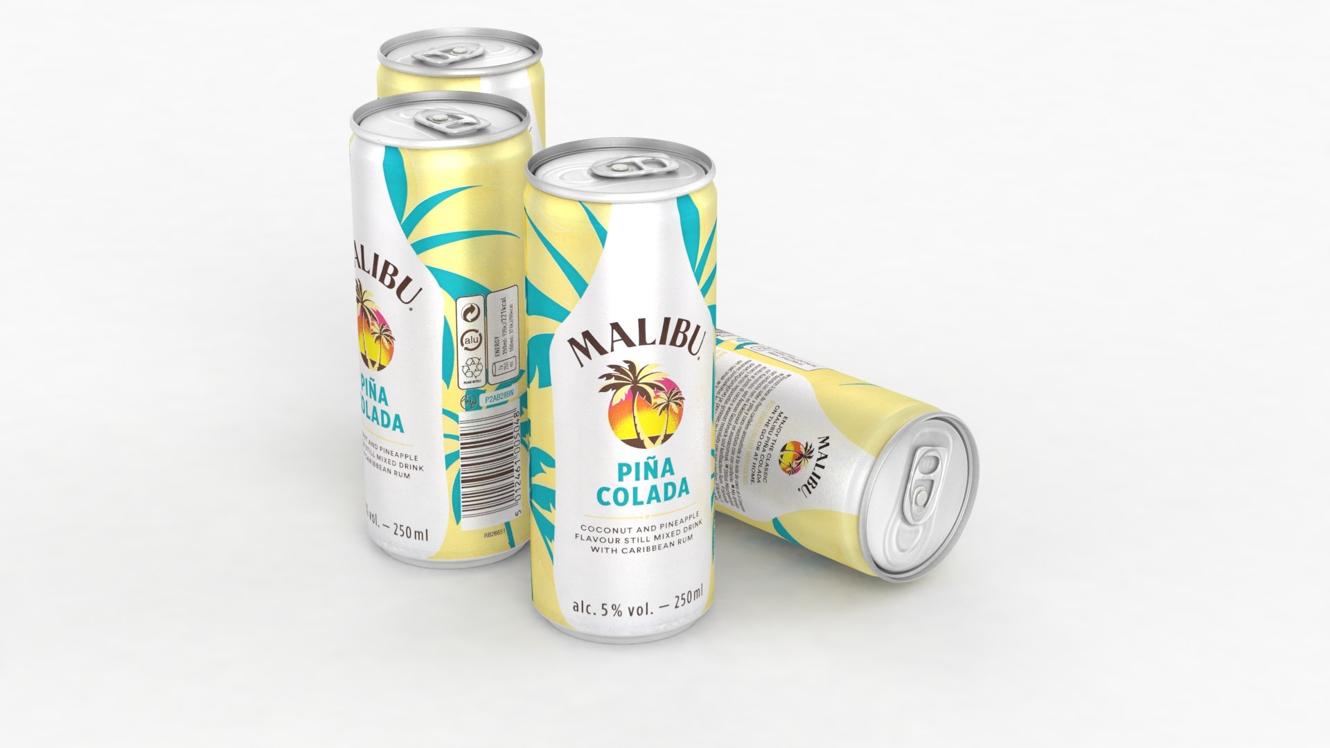 Alcohol Can Malibu Pina Colada 250ml 2022 3D - TurboSquid 1954304