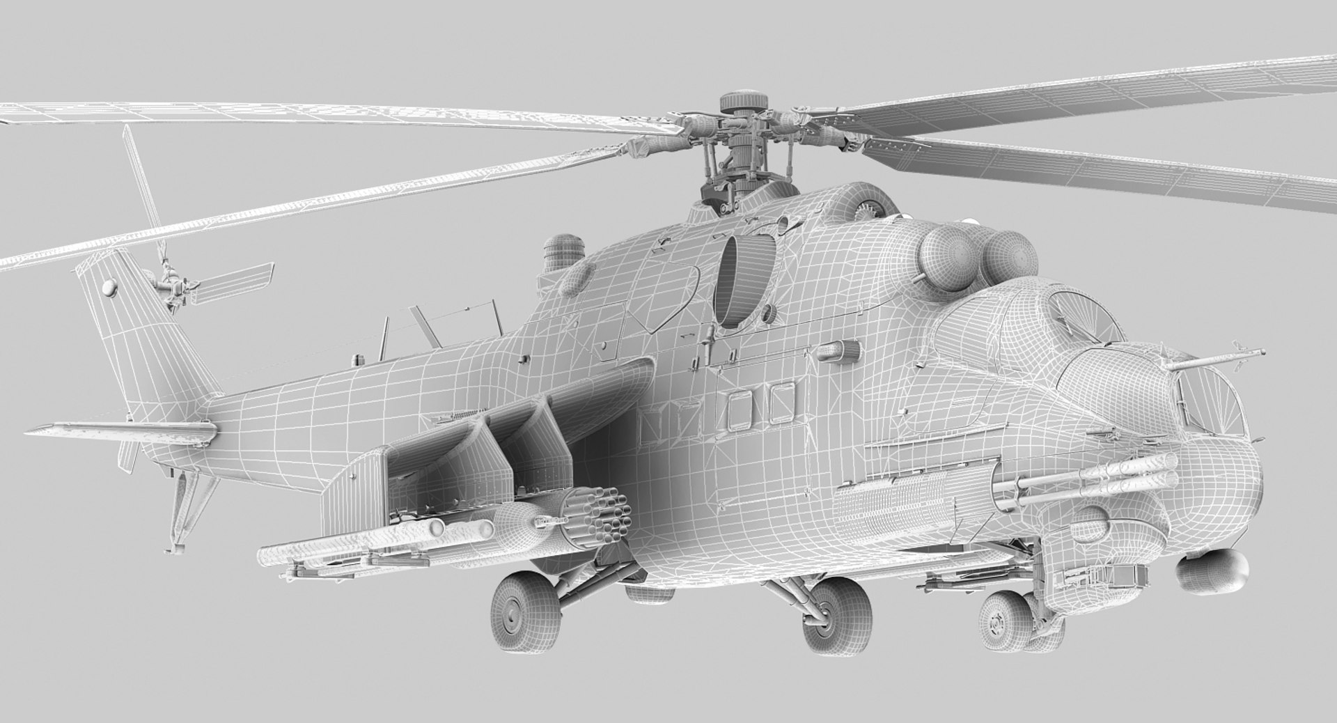 Mil Mi-24 Hind Helicopter Model - TurboSquid 1184201