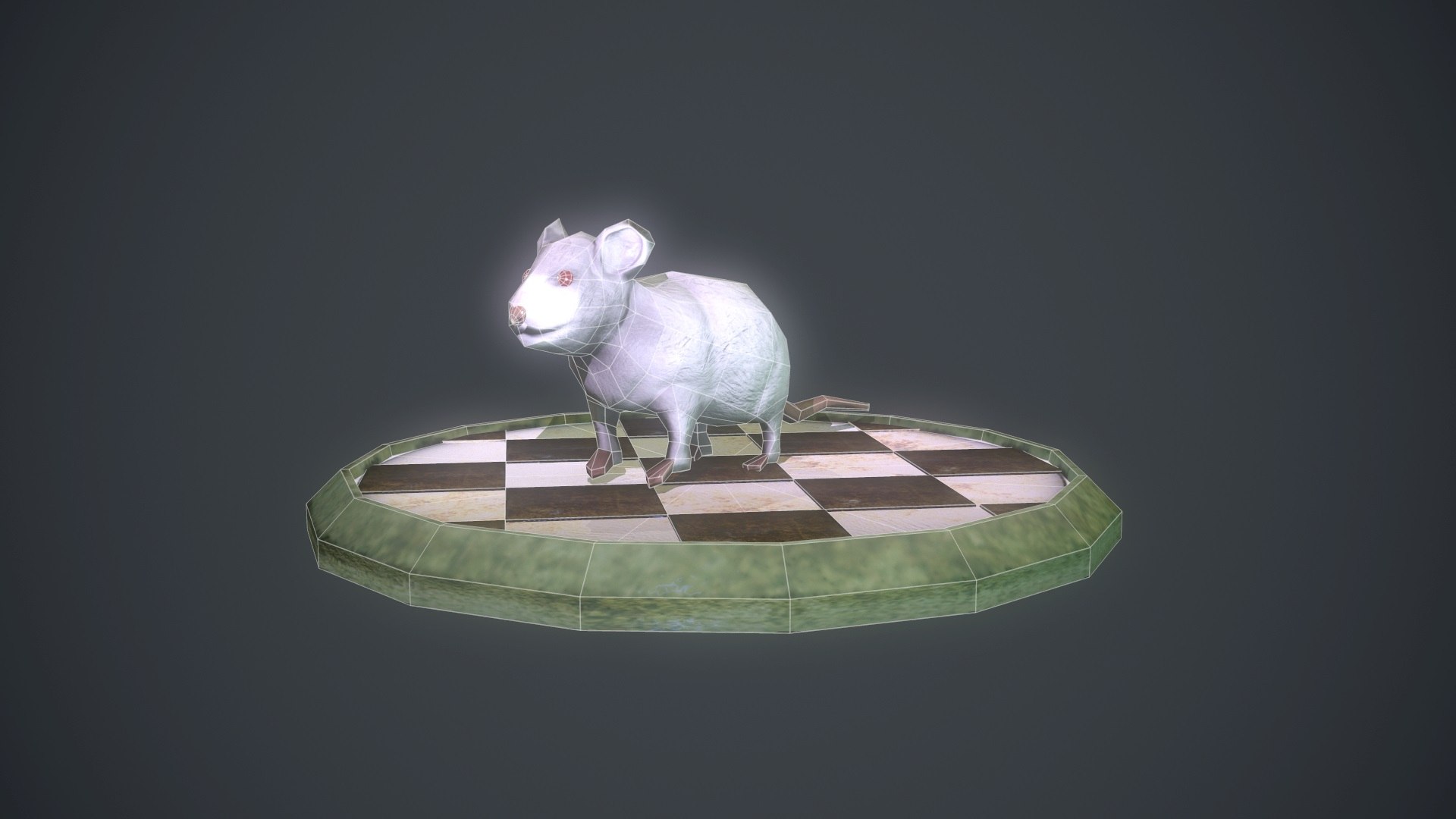 3d Model White Mouse