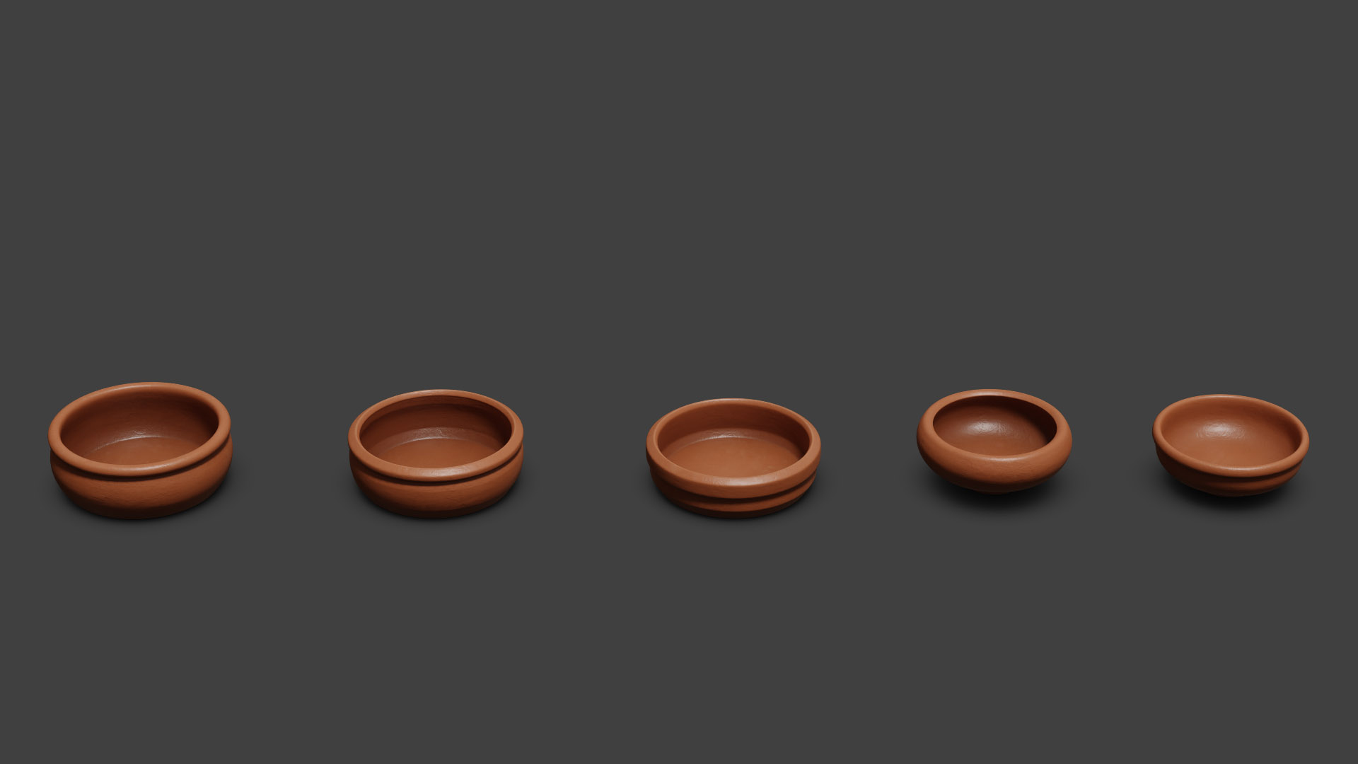 3D Clay Pottery Clean - Clay pot Bundle model - TurboSquid 1972874