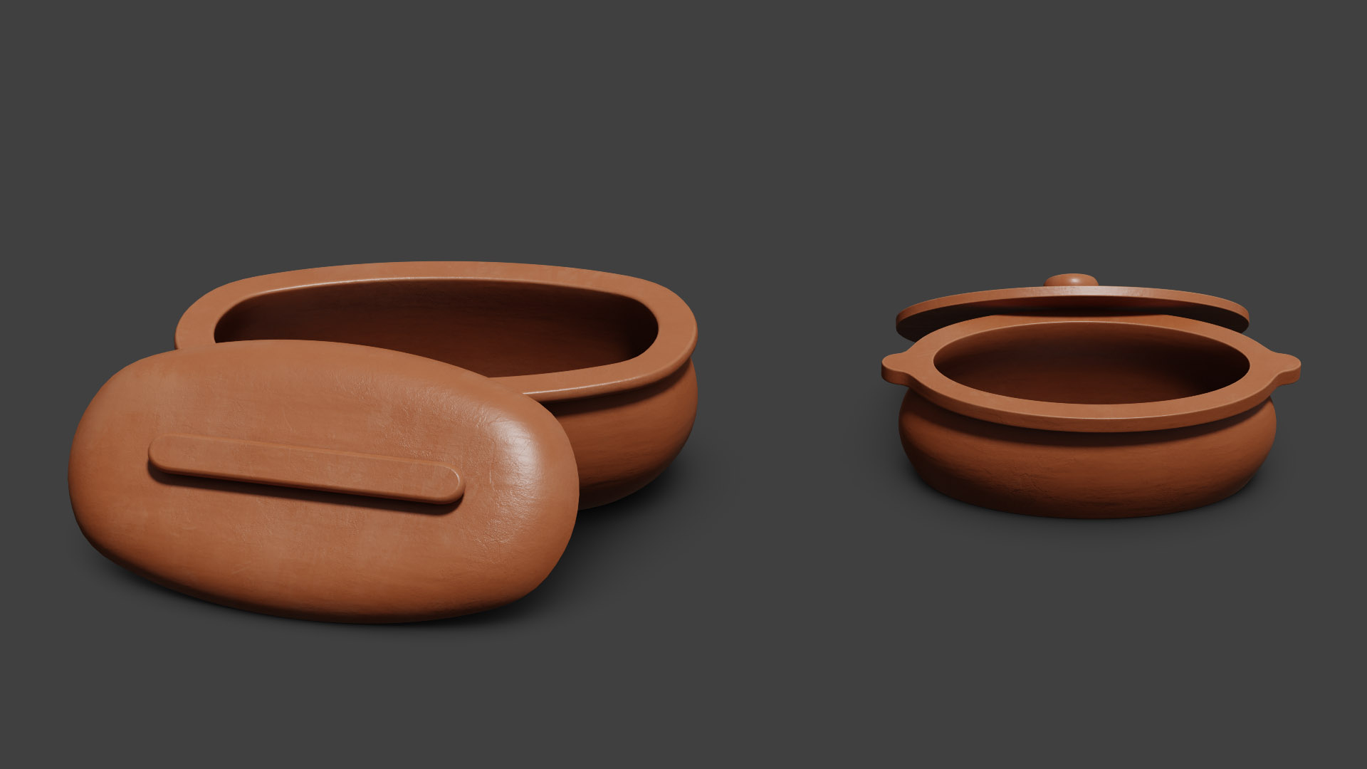 3D Clay Pottery Clean - Clay pot Bundle model - TurboSquid 1972874