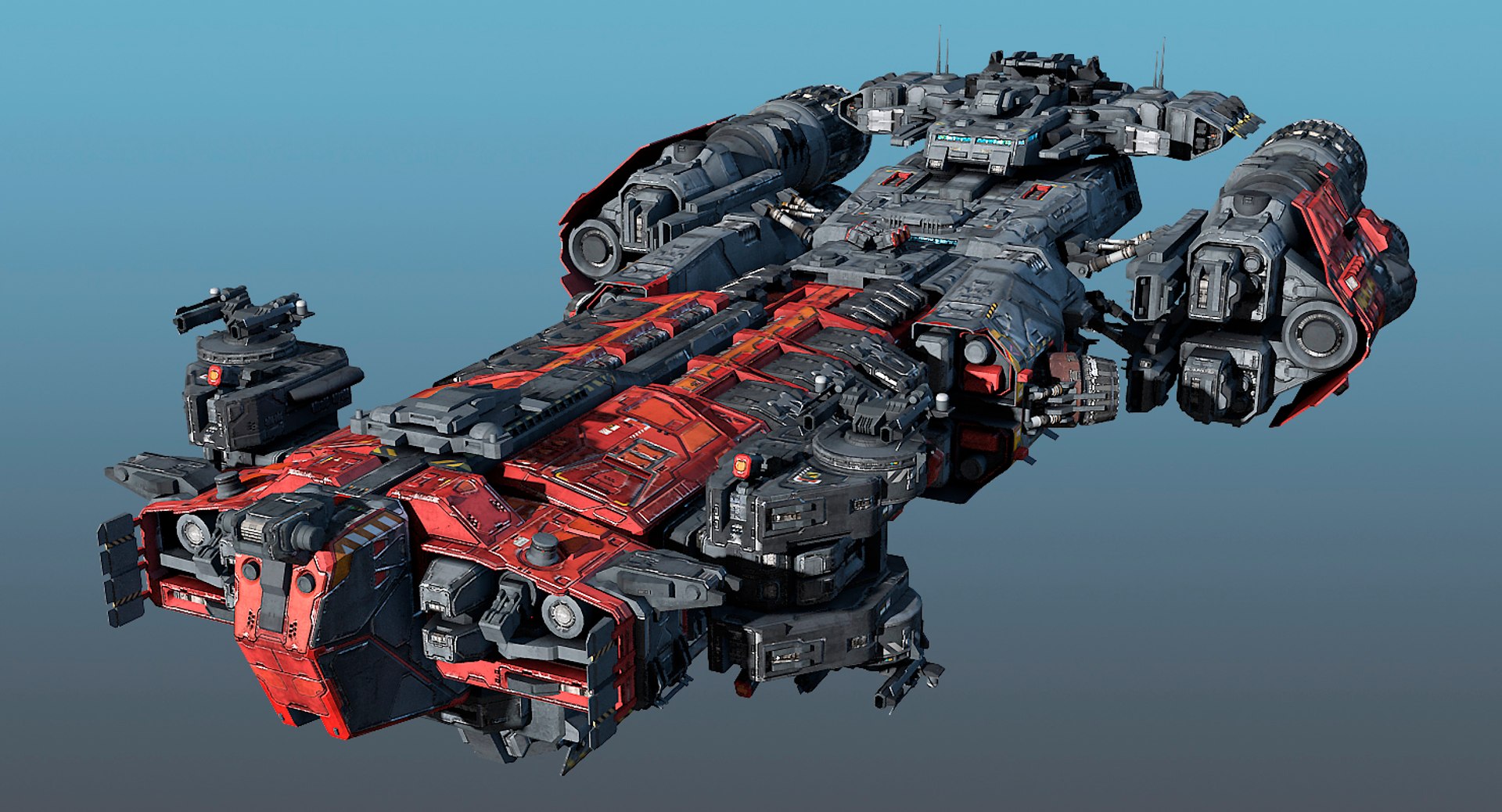 3d Heavy Frigate Scifi