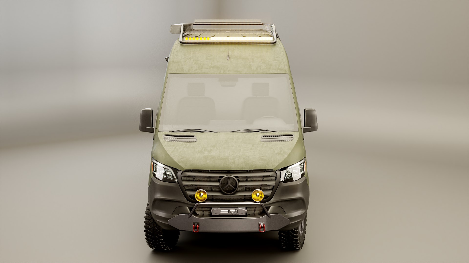 Mercedes Sprinter 4x4 Overlan Camper Military Green 3D - TurboSquid 2285277