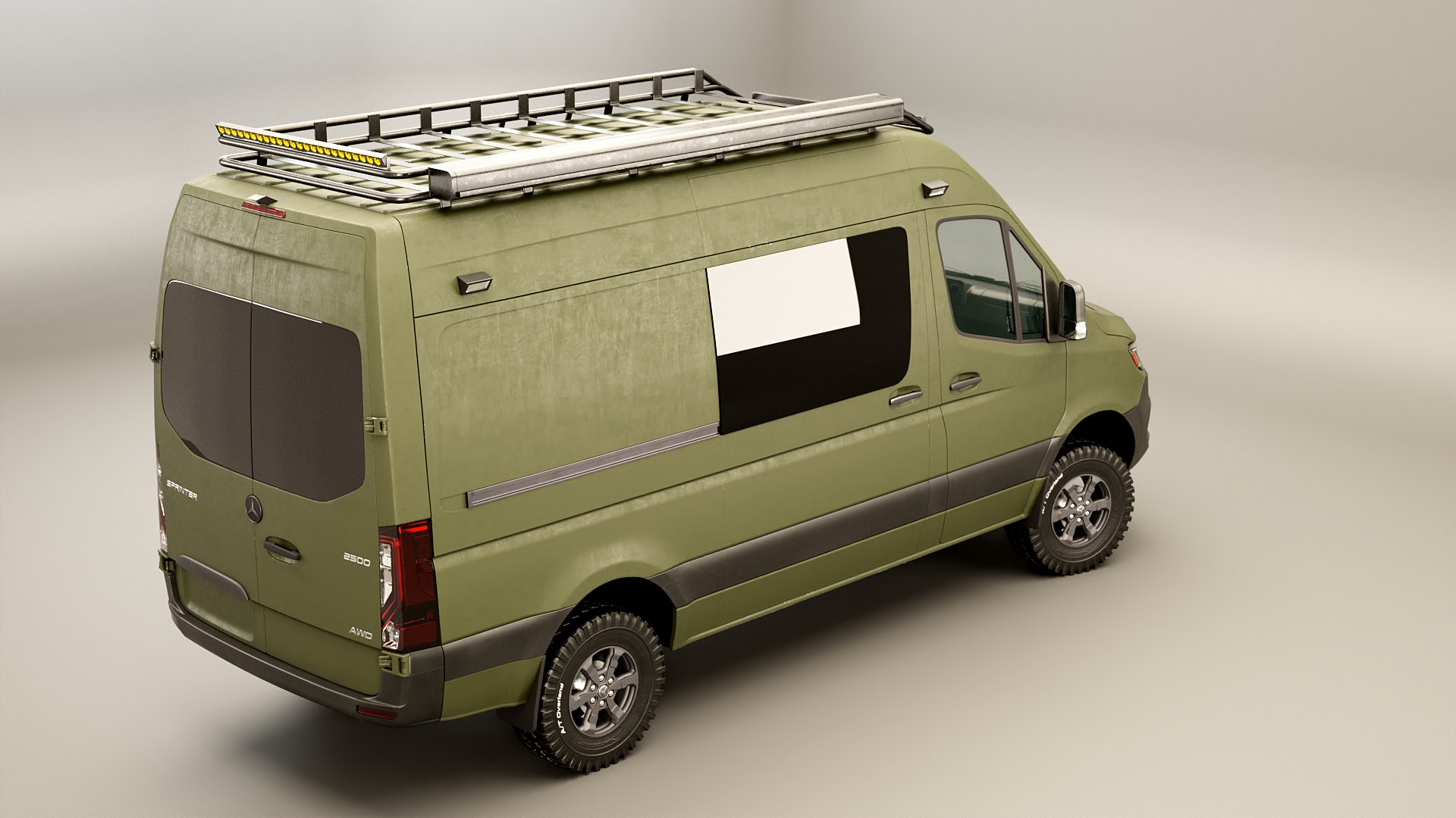 Mercedes Sprinter 4x4 Overlan Camper Military Green 3D - TurboSquid 2285277