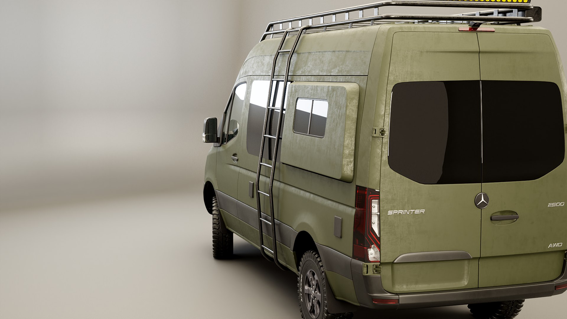 Mercedes Sprinter 4x4 Overlan Camper Military Green 3D - TurboSquid 2285277