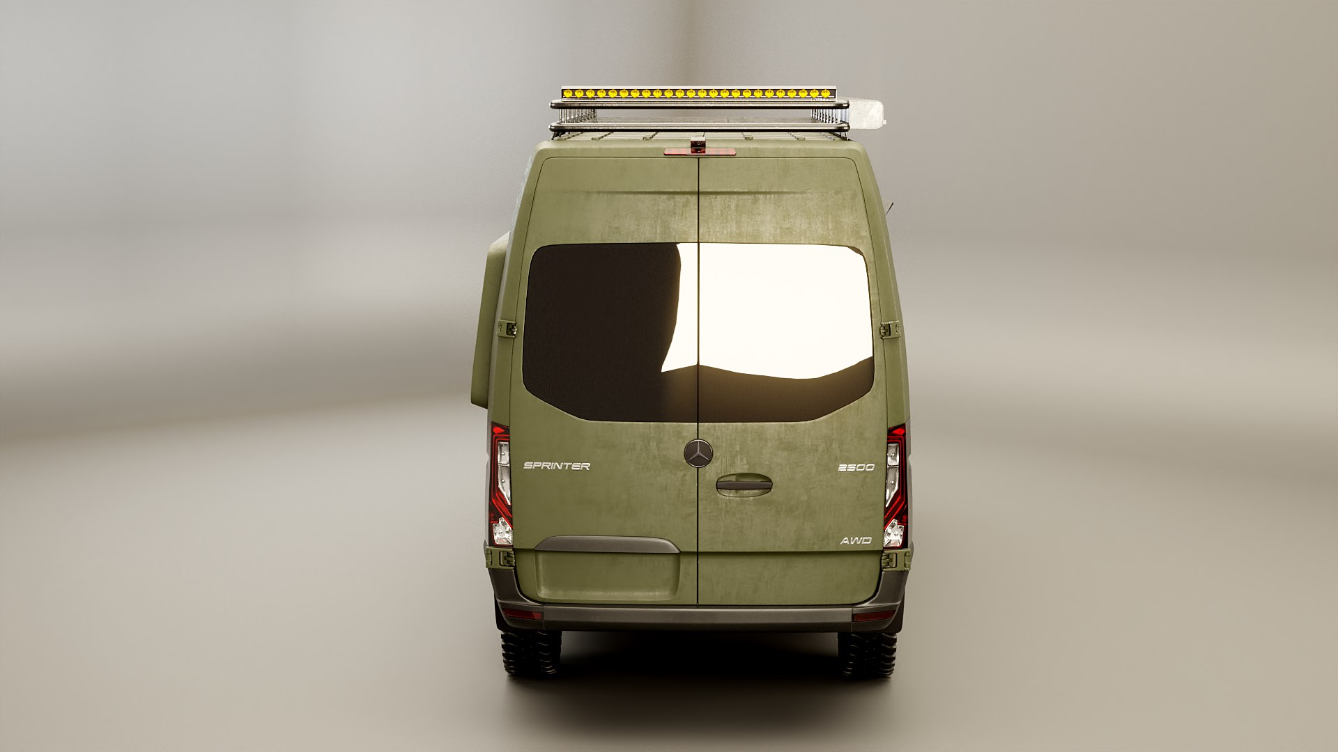 Mercedes Sprinter 4x4 Overlan Camper Military Green 3D - TurboSquid 2285277