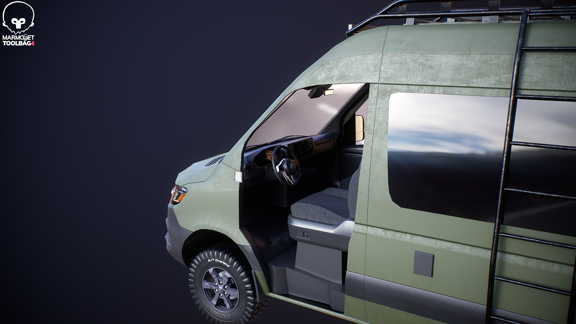 Mercedes Sprinter 4x4 Overlan Camper Military Green 3D - TurboSquid 2285277