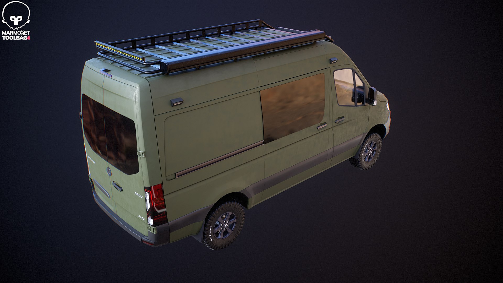 Mercedes Sprinter 4x4 Overlan Camper Military Green 3D - TurboSquid 2285277
