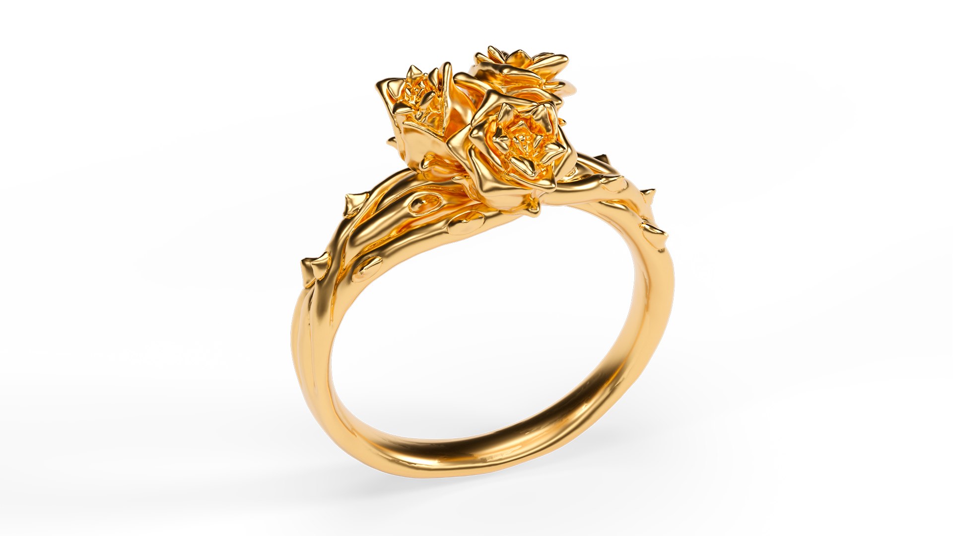 3D Ring With Roses - TurboSquid 2072710